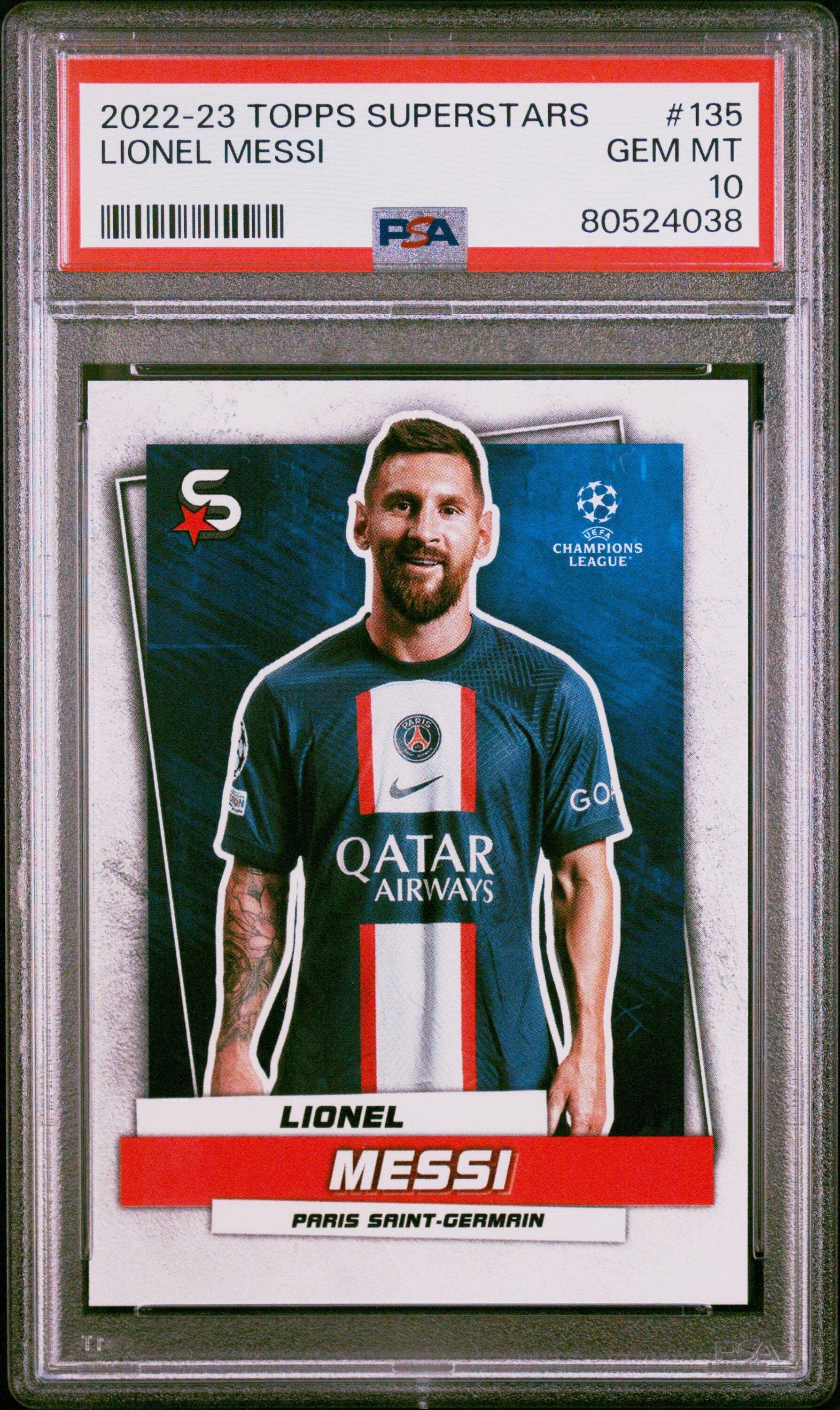 Graded 2022 Topps Superstars Lionel Messi #135 Soccer Card PSA 10 Gem ...