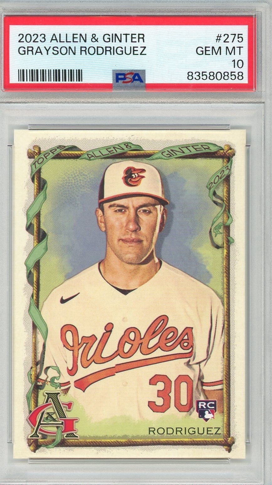 Graded 2023 Allen Ginter Grayson Rodriguez #275 Rookie RC Baseball Card ...
