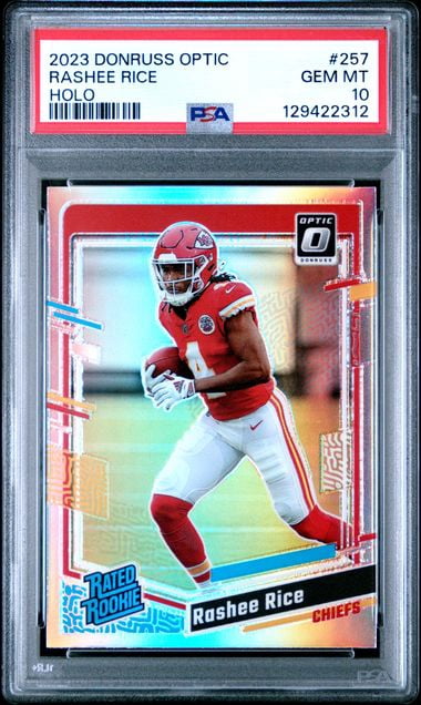 Graded 2023 Panini Donruss Optic Rashee Rice #257 Holo Rookie RC ...