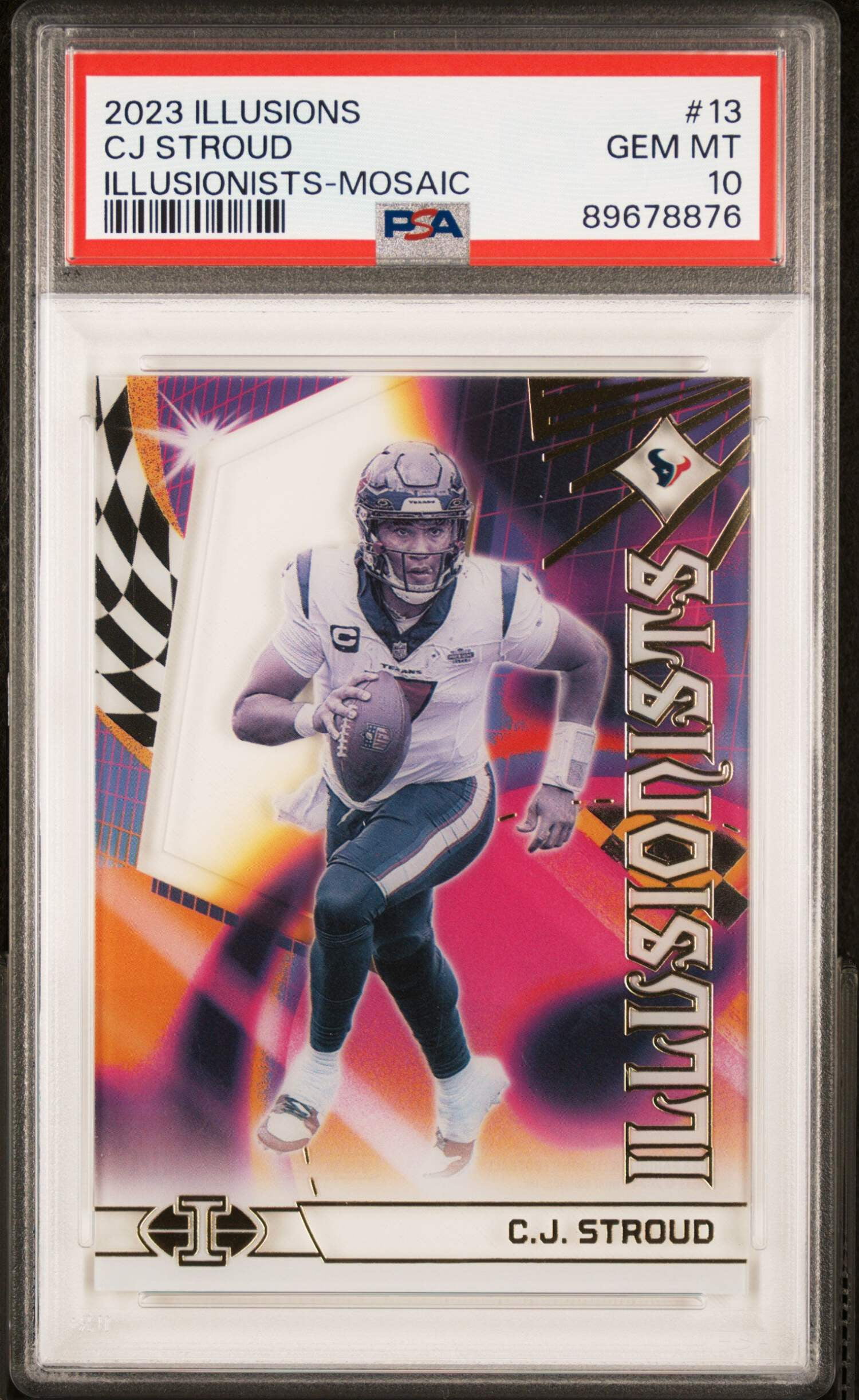 Graded 2023 Panini Illusions CJ Stroud #13 Illusionists Mosaic Rookie ...