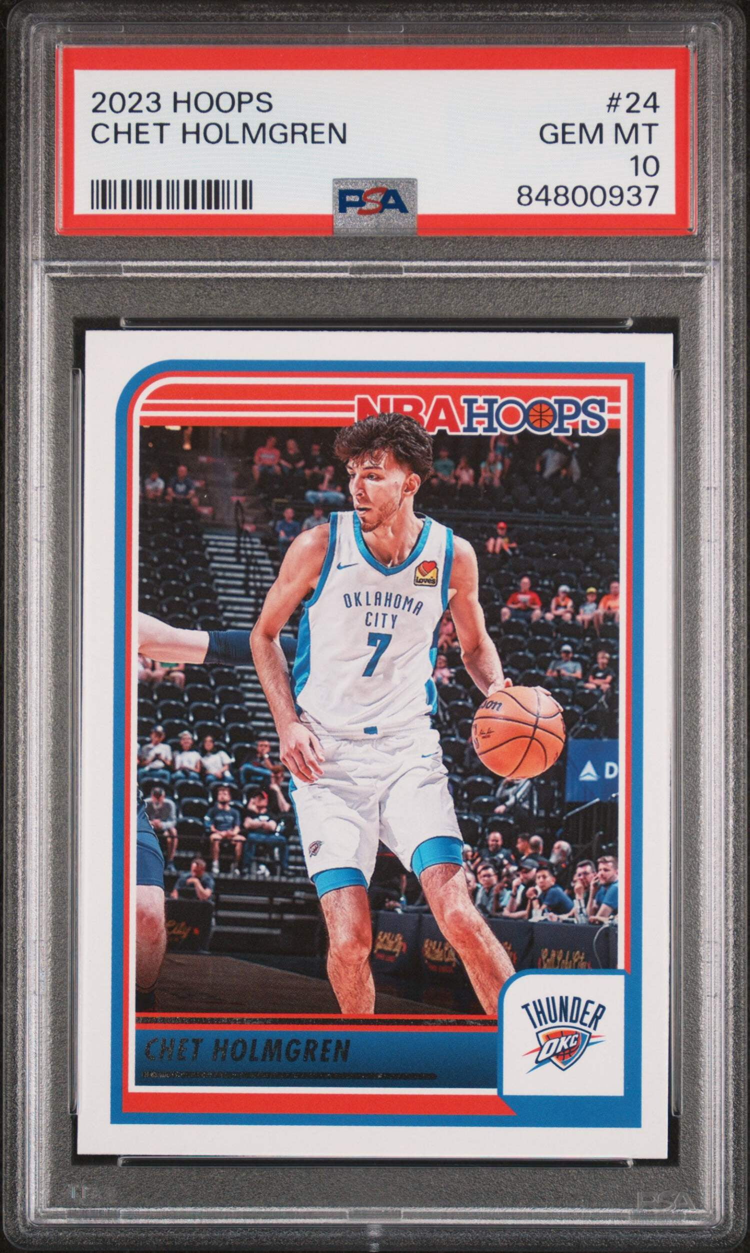 Graded 2023 Panini NBA Hoops Chet Holmgren #24 Basketball Card PSA 10 ...