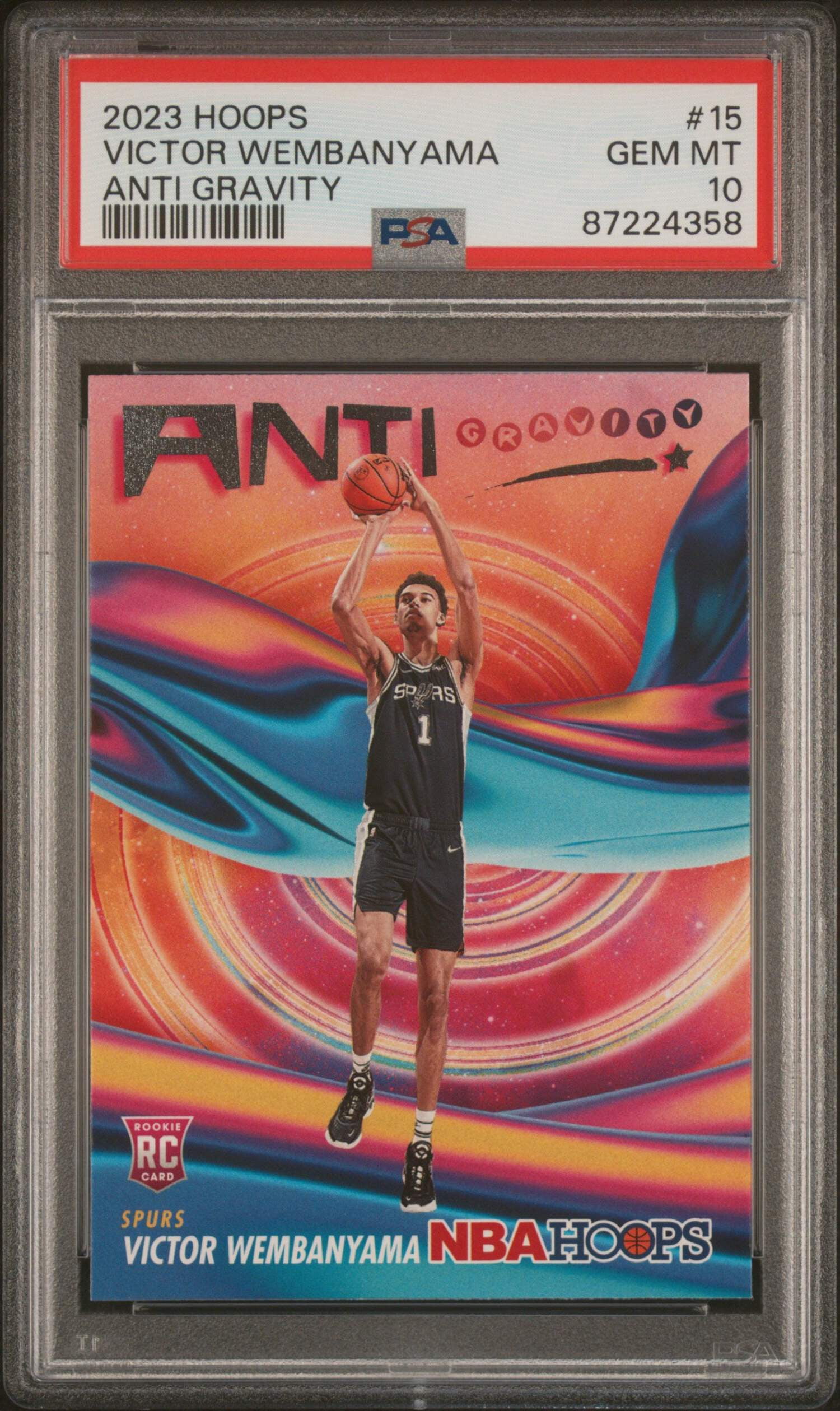 Graded 2023 Panini NBA Hoops Victor Wembanyama #15 Anti Gravity Rookie ...