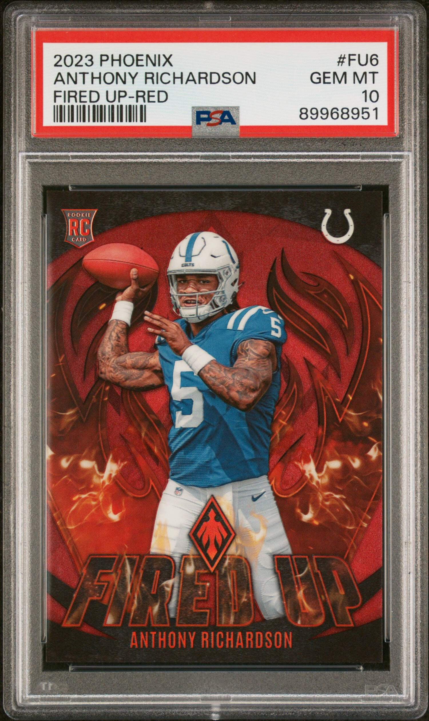 2023 Panini Phoenix Anthony Richardson #FU6 Red Rookie PSA 10 - Walmart ...