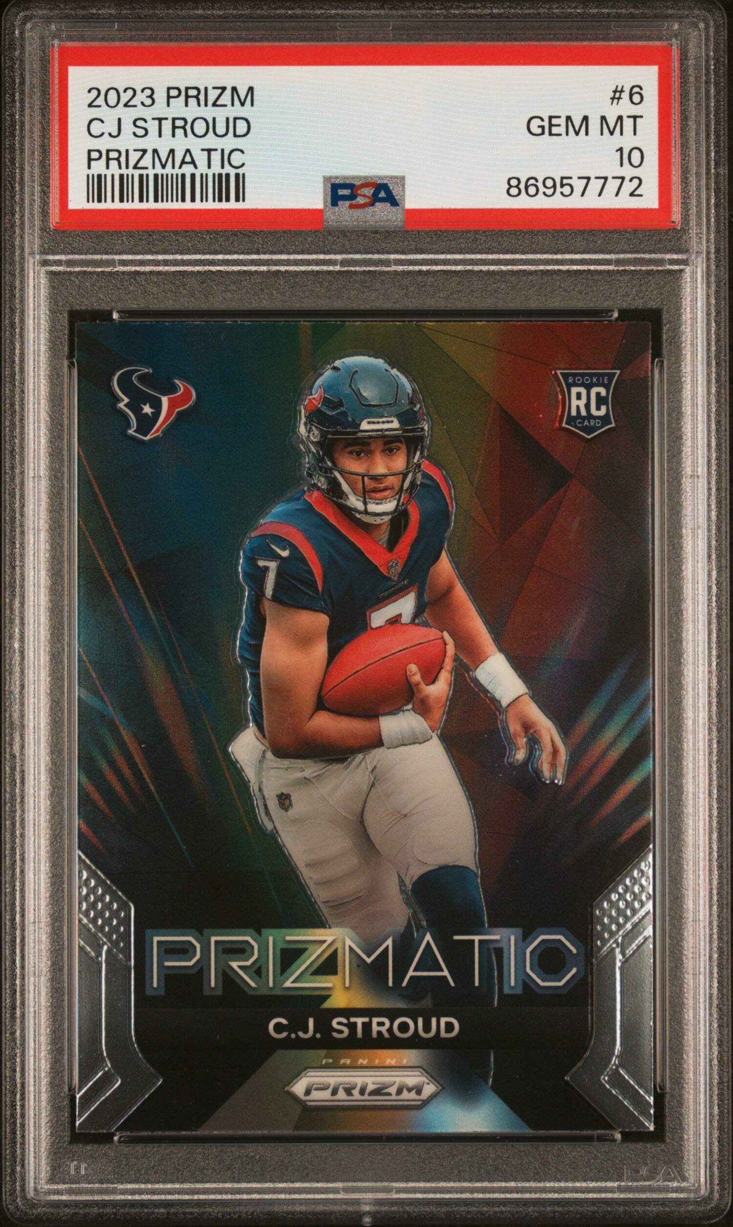 Graded 2023 Panini Prizm CJ Stroud #6 Prizmatic Rookie RC Football Card ...