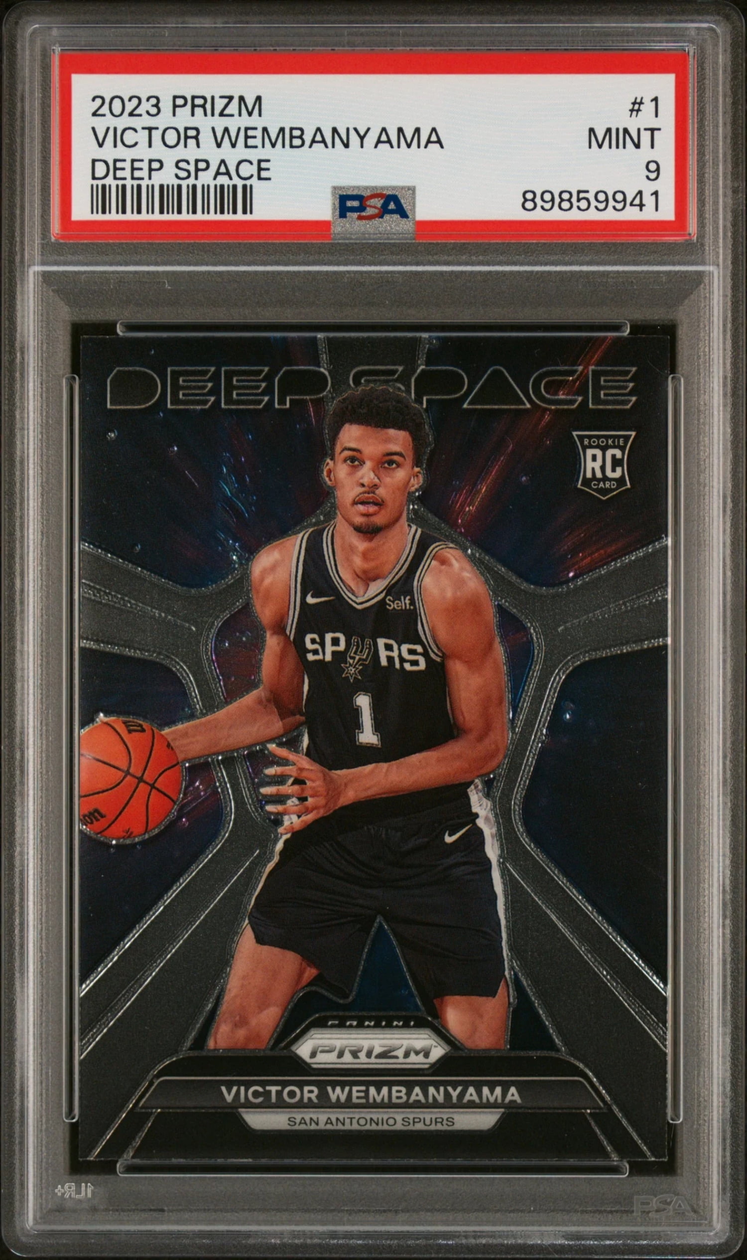 Graded 2023 Panini Prizm Victor Wembanyama #1 Deep Space Rookie RC ...