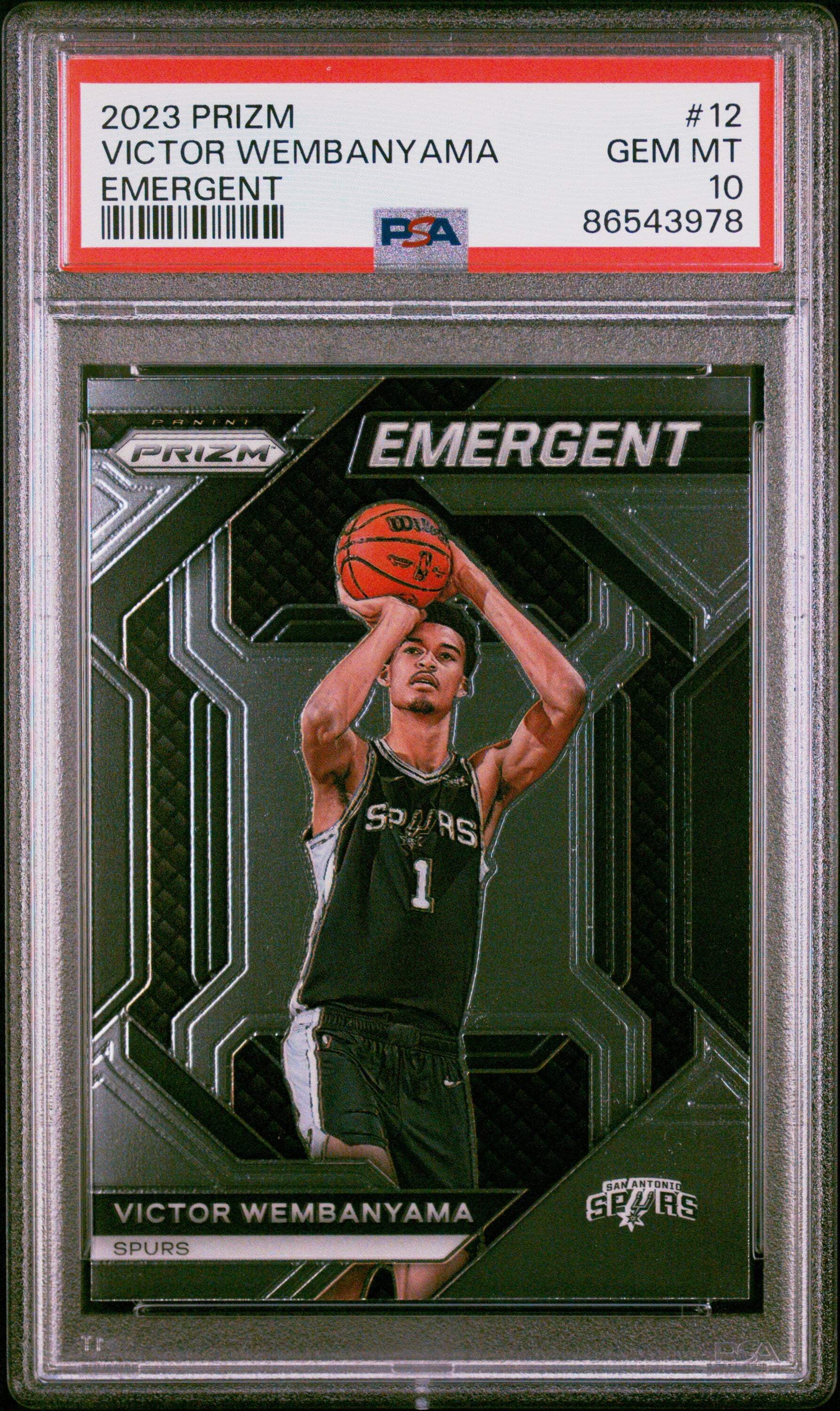 Graded 2023 Panini Prizm Victor Wembanyama #12 Emergent Rookie RC ...