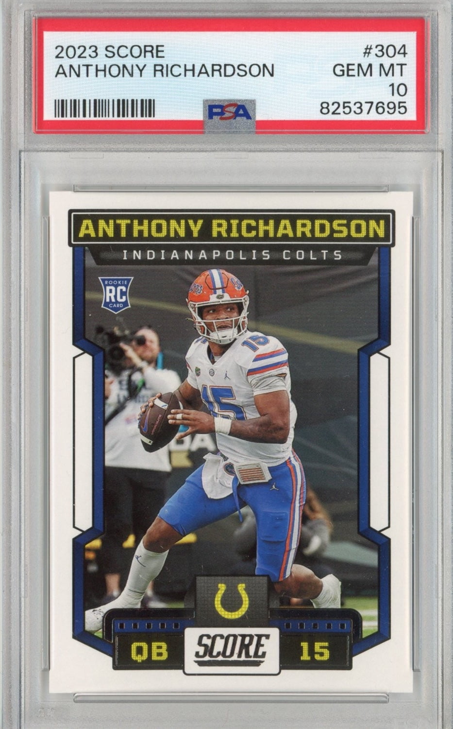 Graded 2023 Panini Score Anthony Richardson #304 Rookie RC Football ...