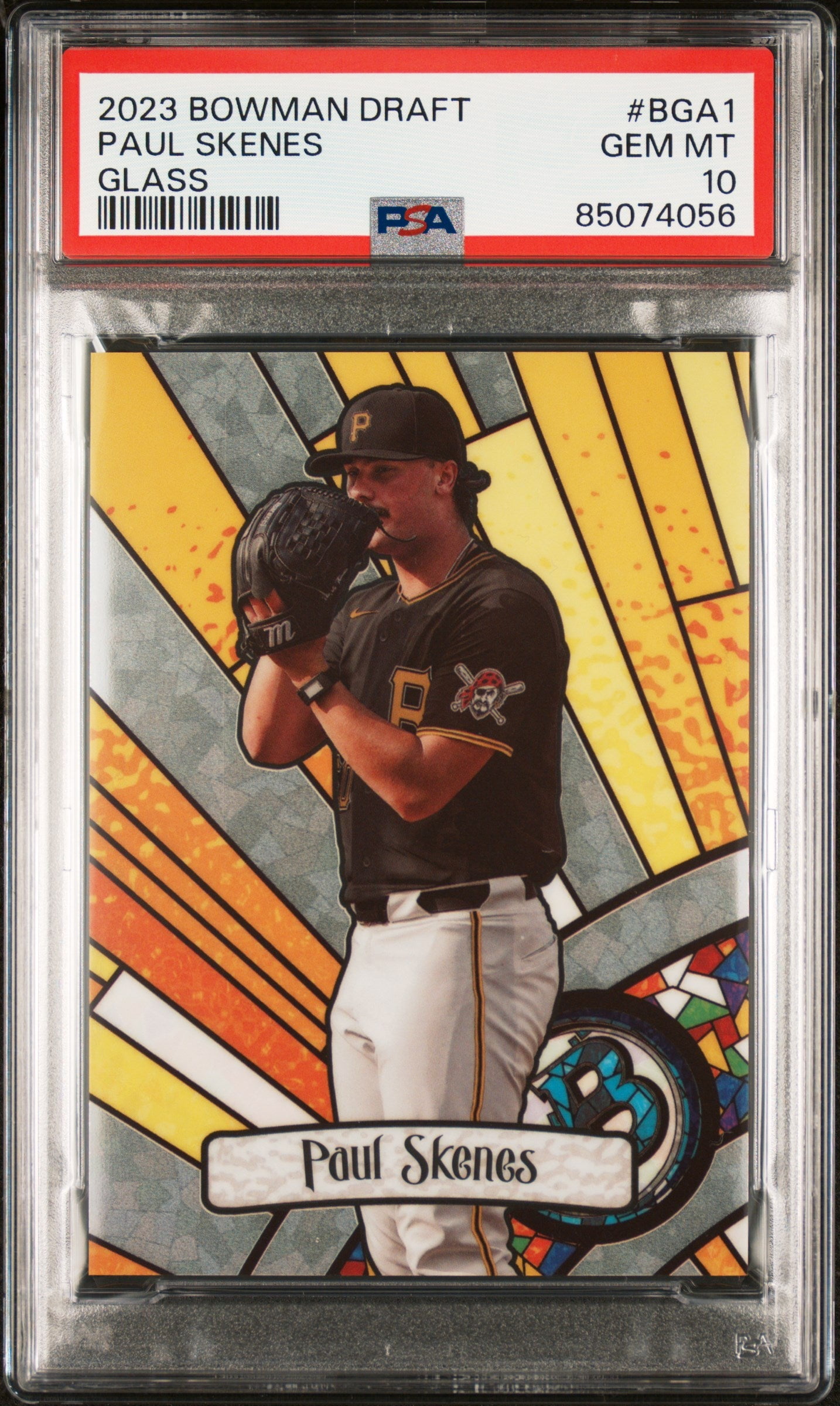 Graded 2023 Topps Bowman Draft Paul Skenes #BGA1 Glass Rookie RC ...