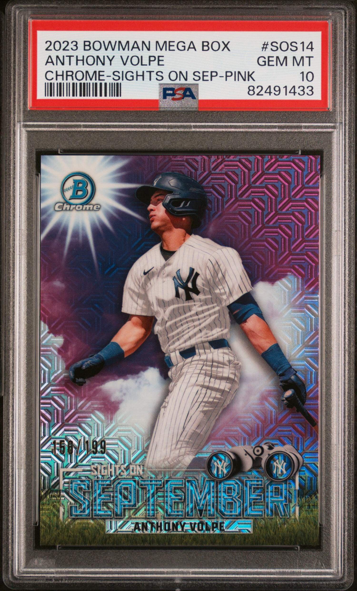 Graded 2023 Topps Bowman Mega Box Anthony Volpe #SOS14 Chrome Sights on ...