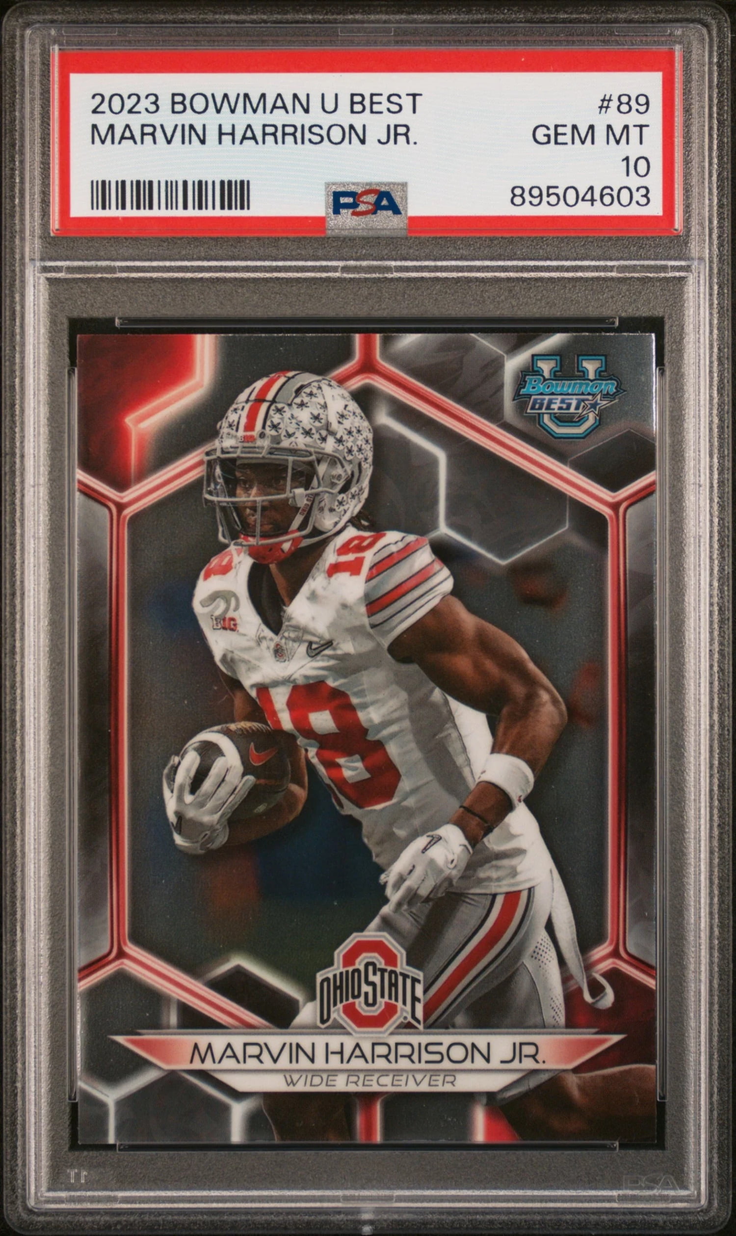 Graded 2023 Topps Bowman U Best Marvin Harrison Jr #89 Rookie RC ...