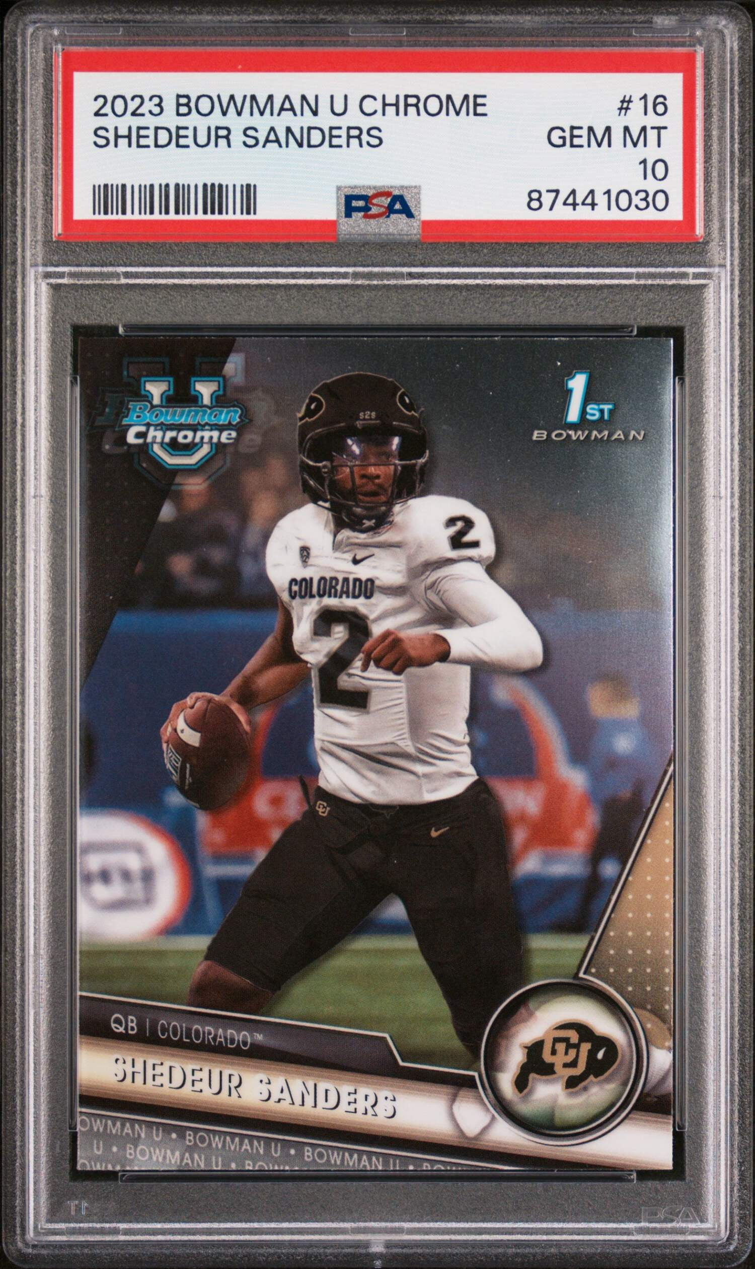 Graded 2023 Topps Bowman U Chrome Shedeur Sanders #16 Rookie RC ...