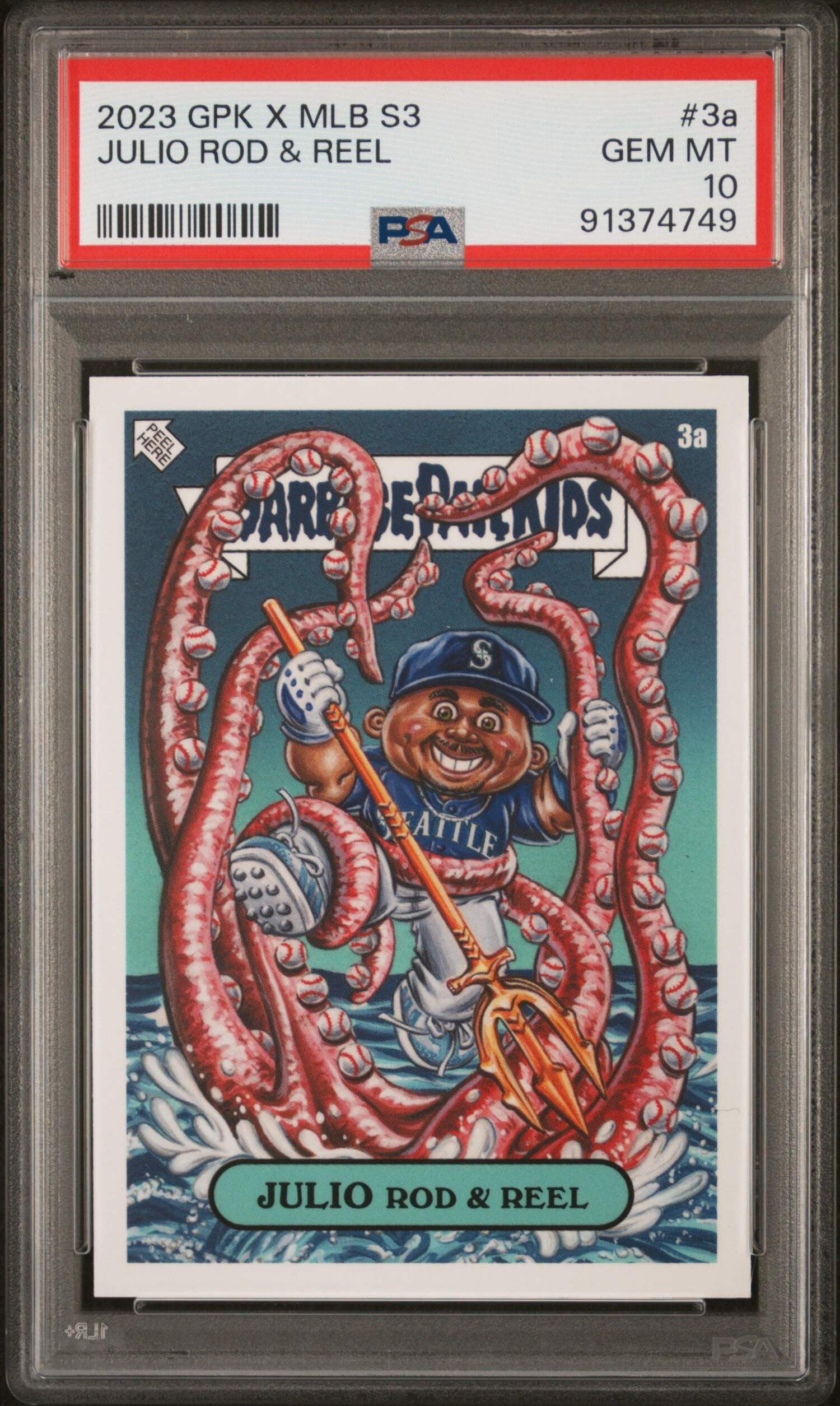 Graded 2023 Topps Garbage Pail Kids Julio Rodriguez #3A Julio Rod Reel ...