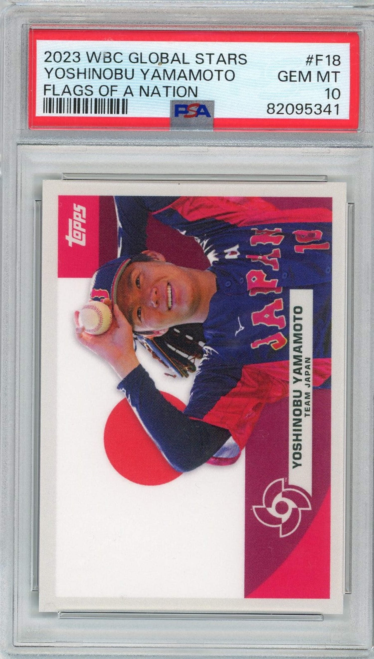 Graded 2023 Topps WBC Global Stars Yoshinobu Yamamoto #F18 Flags Of A ...