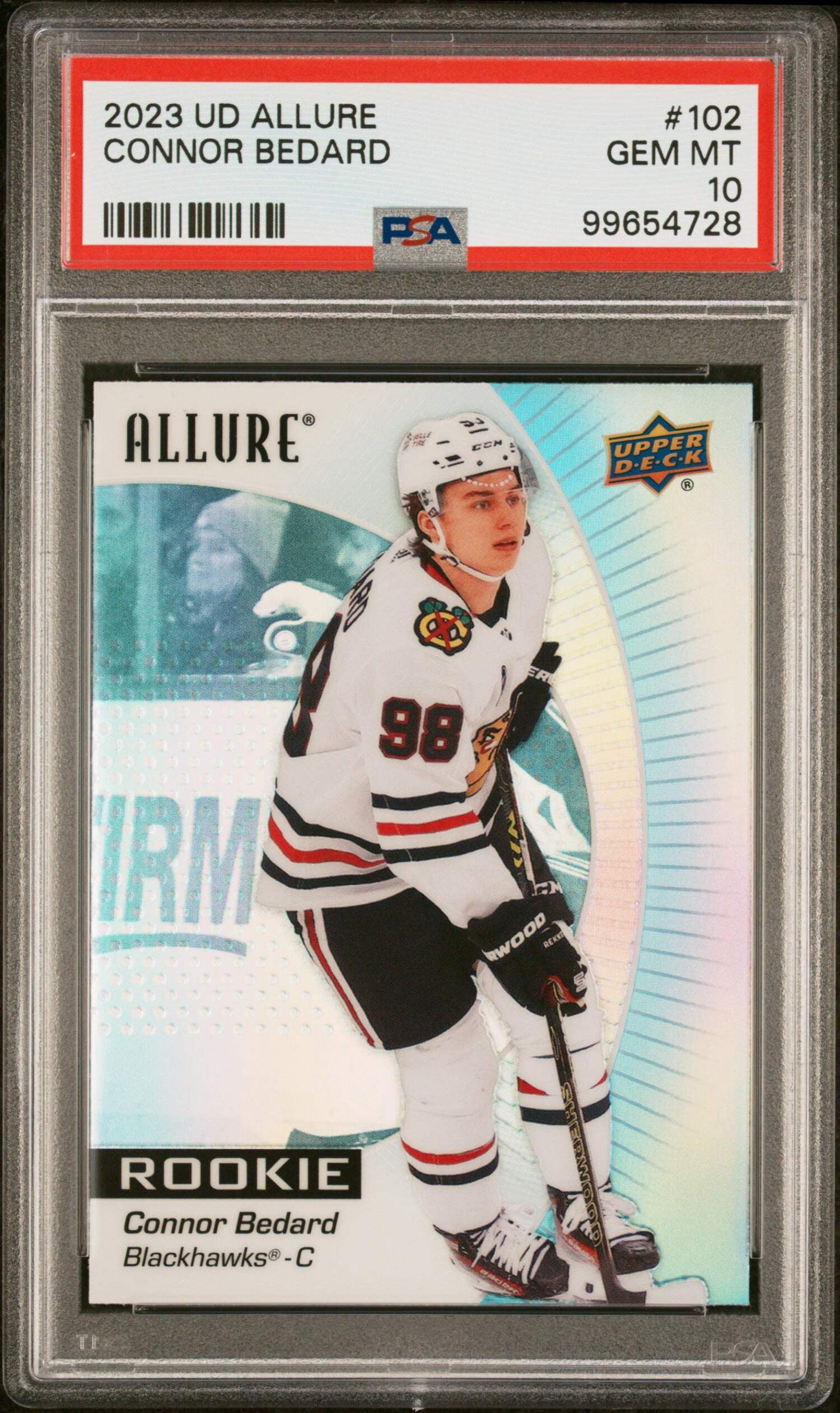 Graded 2023 Upper Deck Allure Connor Bedard #102 Rookie RC Hockey Card ...