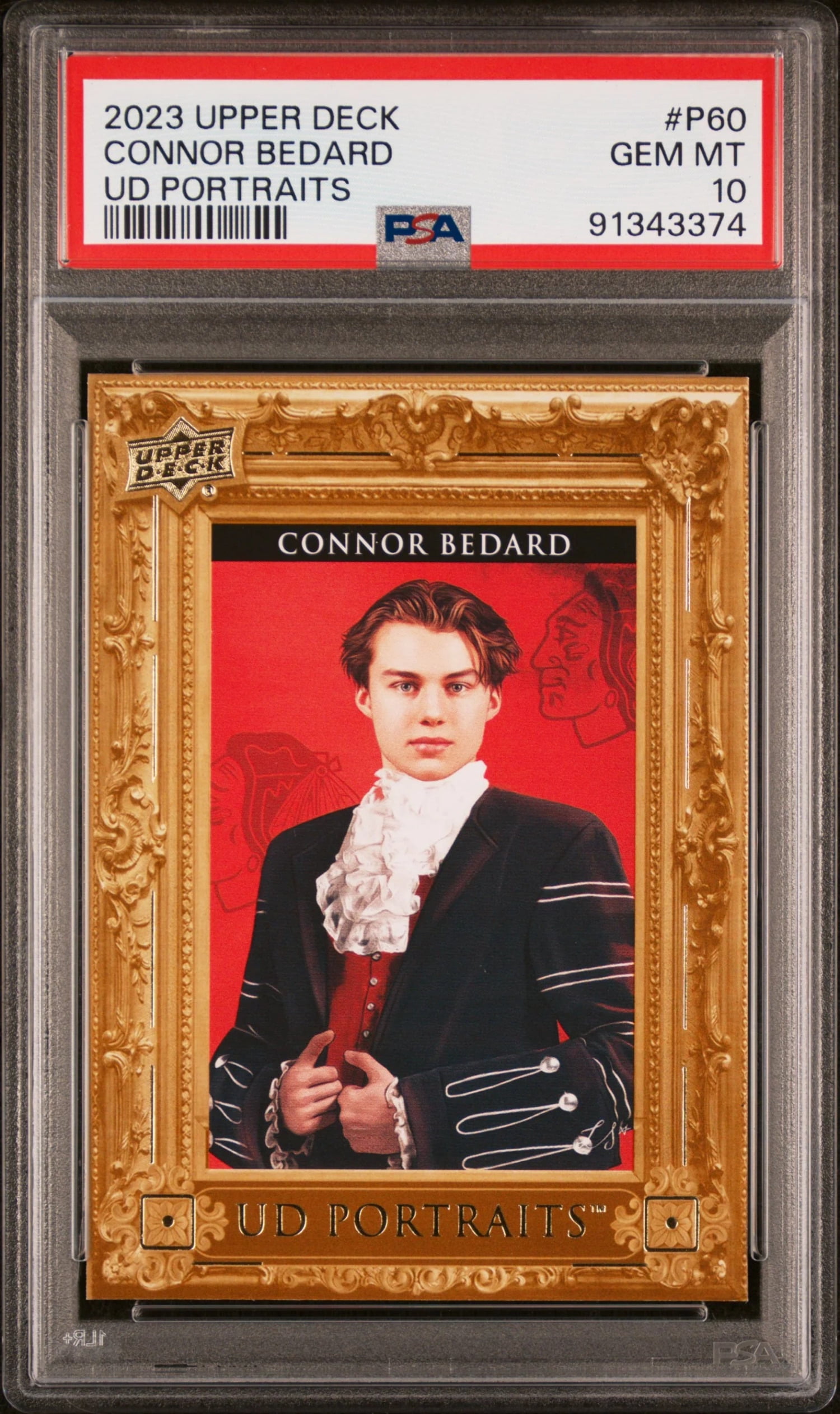 Graded 2023 Upper Deck Connor Bedard #P60 UD Portraits Rookie RC Hockey ...