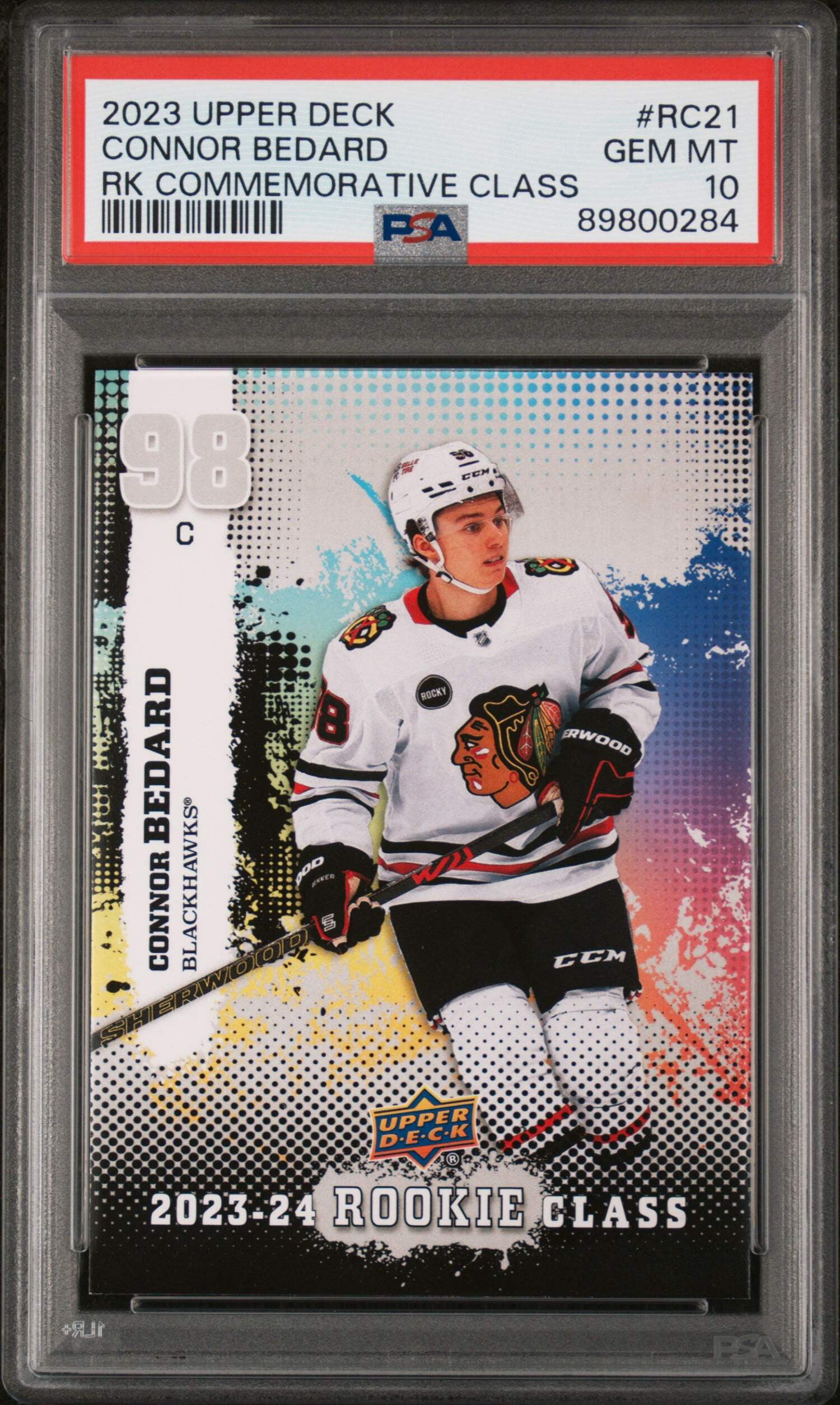 Graded 2023 Upper Deck Connor Bedard #RC21 Rookie Commemorative Class ...
