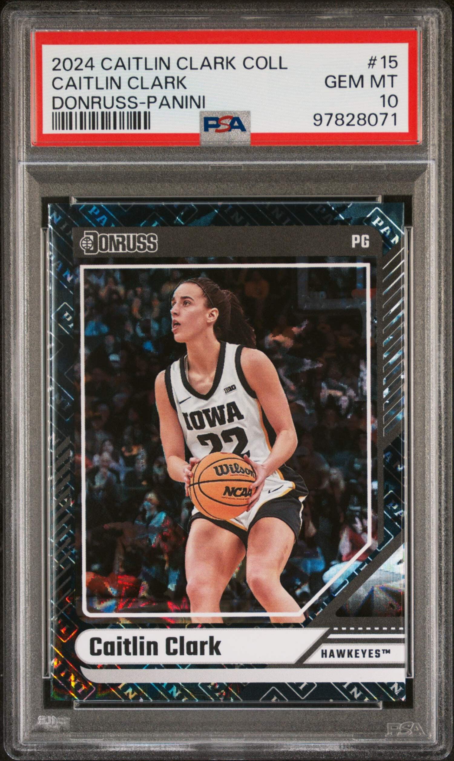 Graded 2024 Panini Caitlin Clark Collection Caitlin Clark #15 Donruss ...