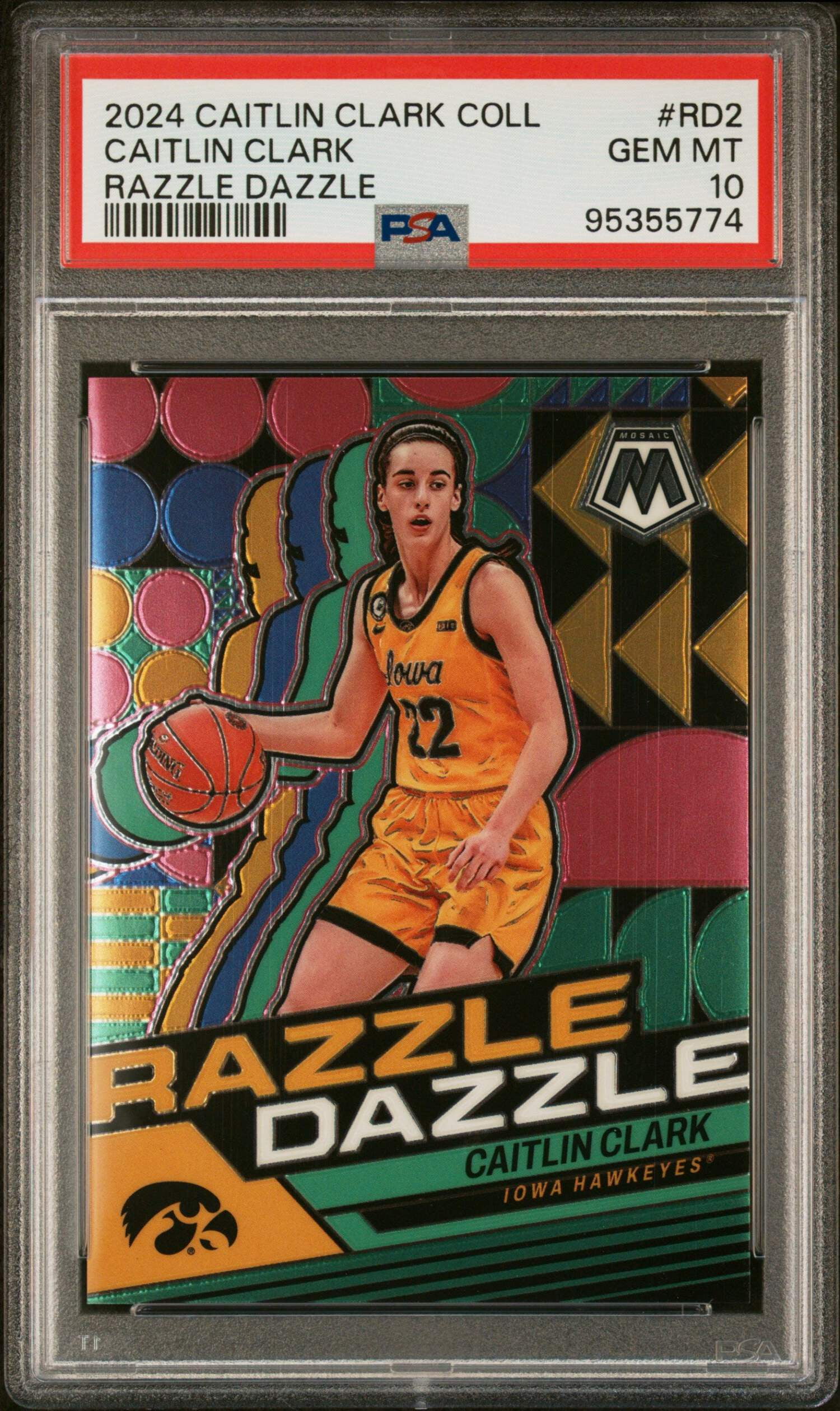 Graded 2024 Panini Caitlin Clark Collection Caitlin Clark #RD2 Razzle ...