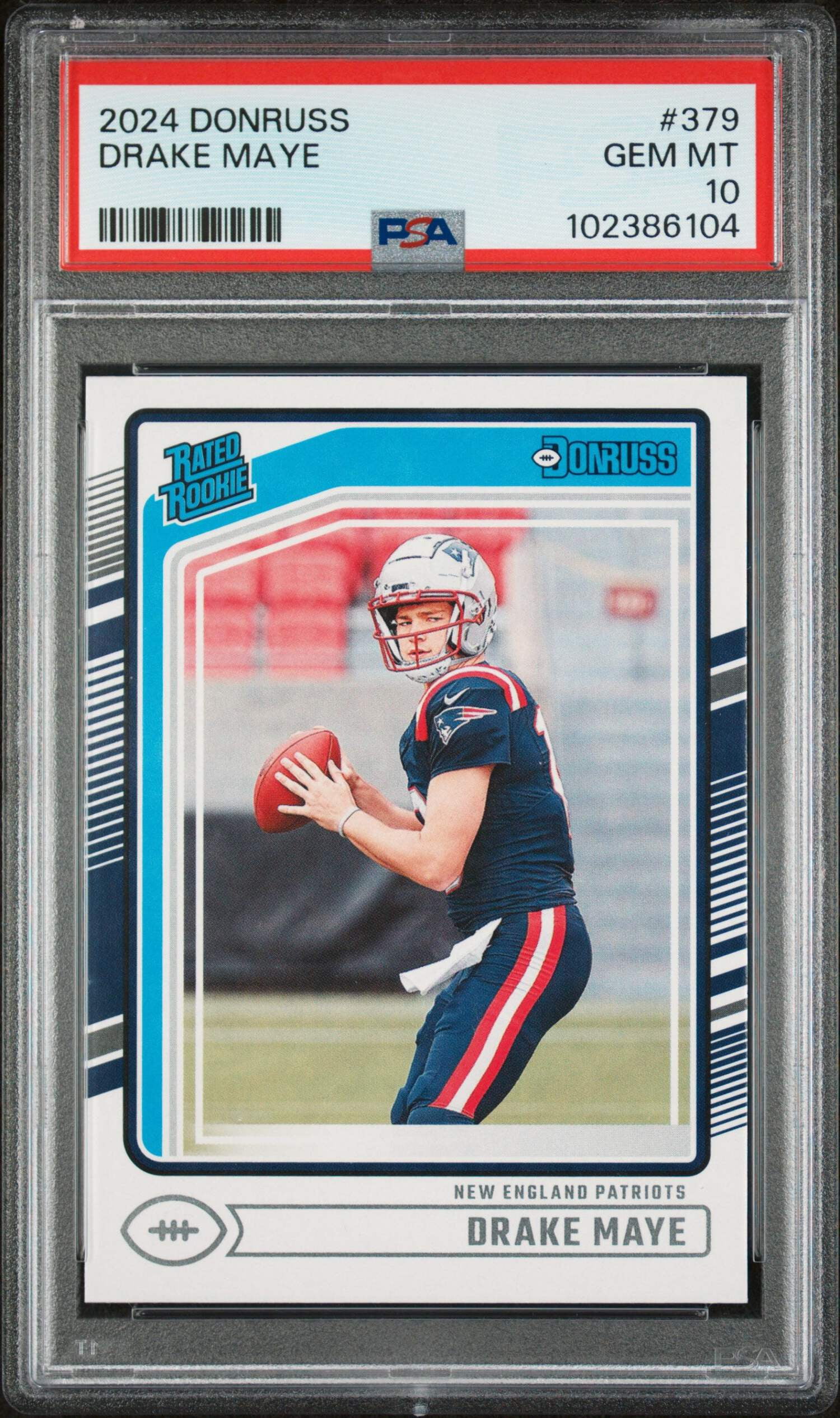 Graded 2024 Panini Donruss Drake Maye #379 Rookie RC Football Card PSA 10 Gem Mint - Walmart.com