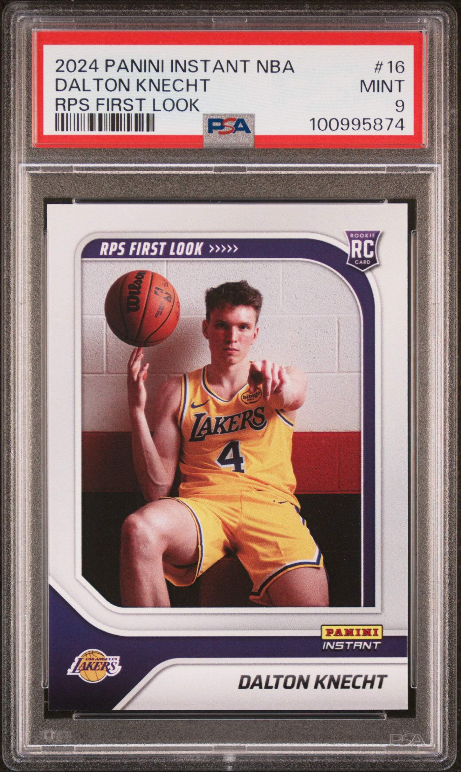 Graded 2024 Panini Instant NBA Dalton Knecht #16 RPS First Look Rookie ...