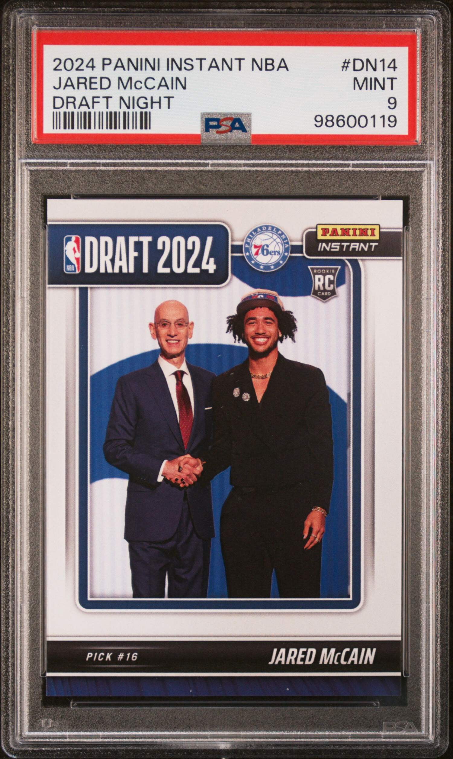 Graded 2024 Panini Instant NBA Jared McCain #DN14 Draft Night Rookie RC ...
