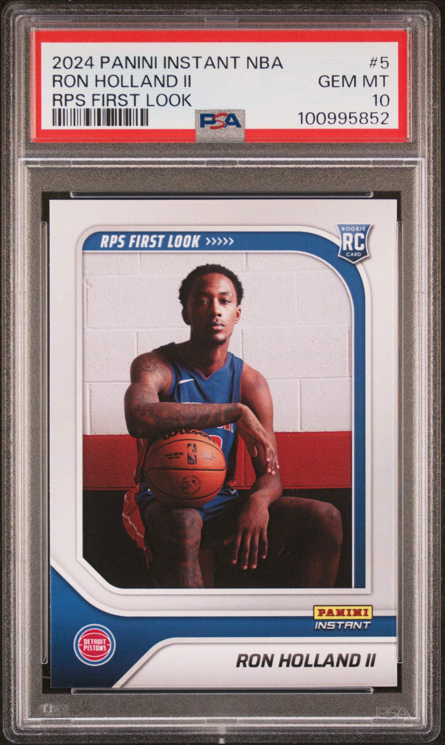 Graded 2024 Panini Instant NBA Ron Holland II #5 RPS First Look Rookie ...