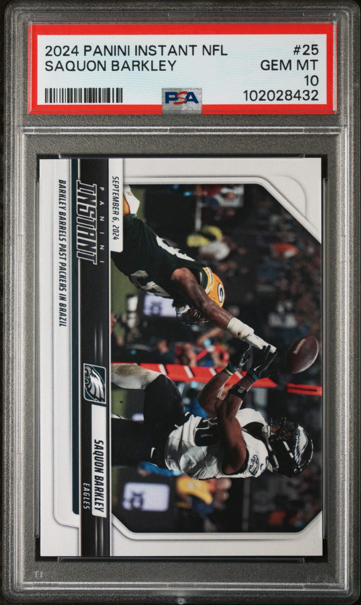 Graded 2024 Panini Instant NFL Saquon Barkley #25 Philadelphia Eagles ...