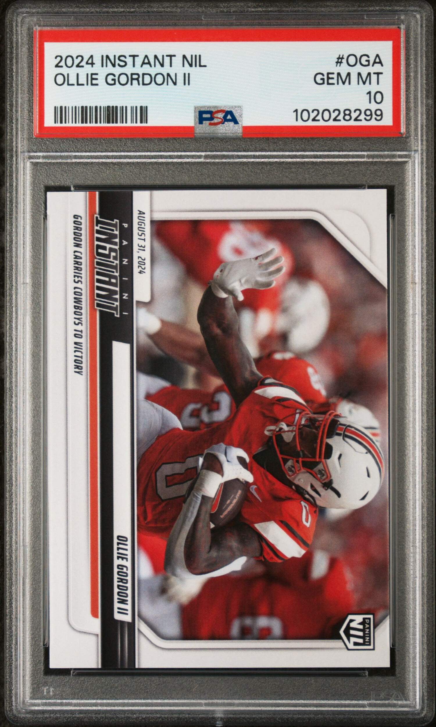 Graded 2024 Panini Instant NIL Ollie Gordon II #OGA Rookie RC Football ...