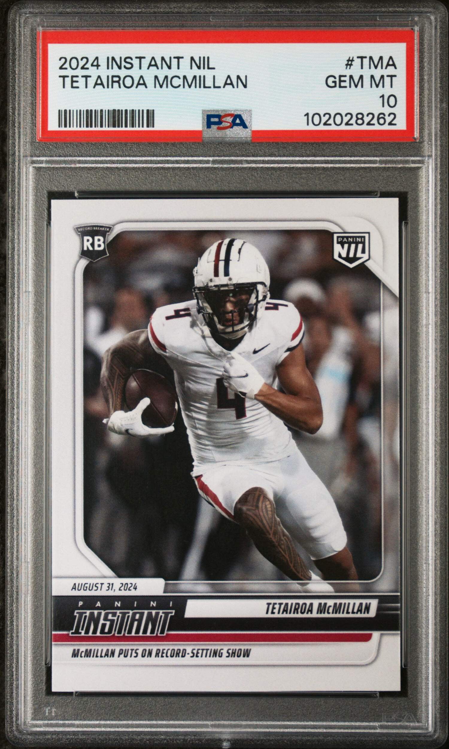 Graded 2024 Panini Instant NIL Tetairoa McMillan #TMA Rookie RC ...