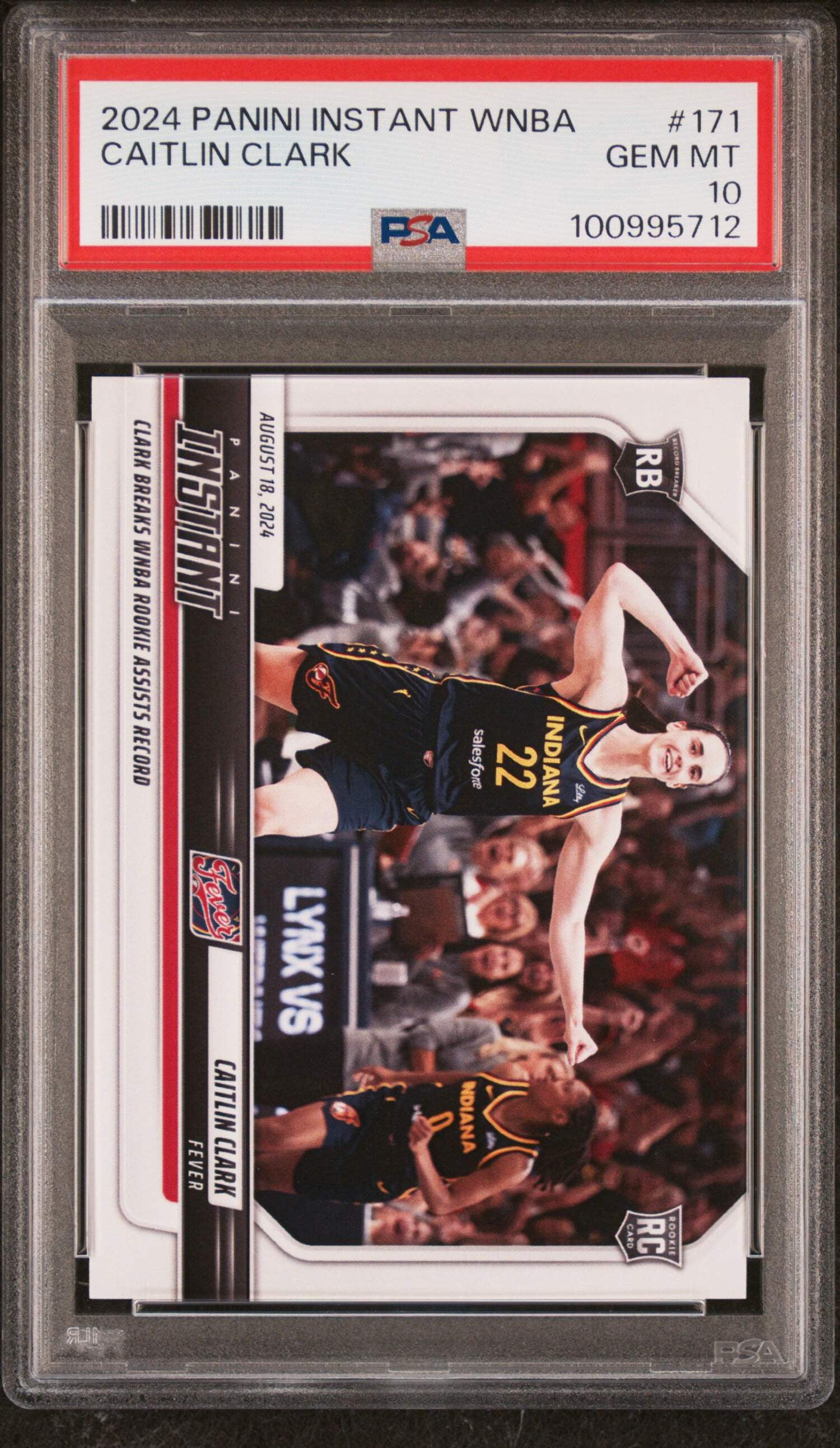 Graded 2024 Panini Instant WNBA Caitlin Clark #171 Rookie RC Basketball ...
