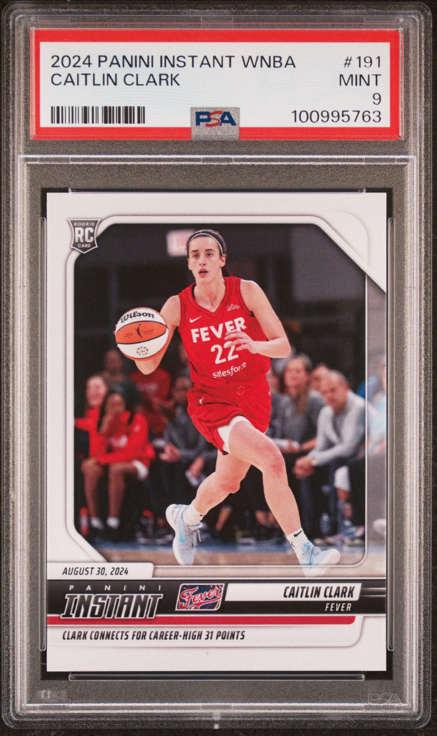 Graded 2024 Panini Instant WNBA Caitlin Clark #191 Rookie RC Basketball ...
