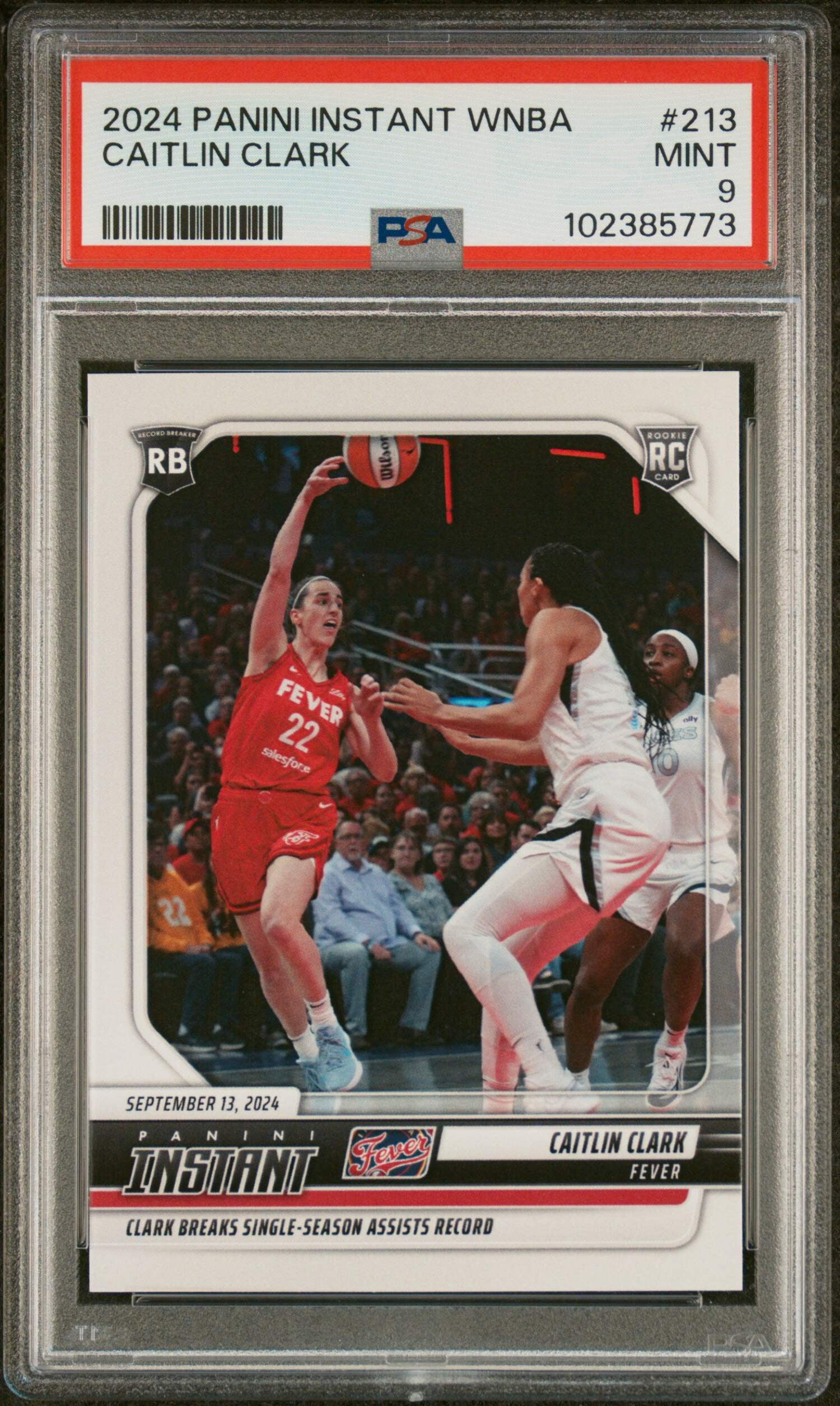 Graded 2024 Panini Instant WNBA Caitlin Clark #213 Rookie RC Basketball ...