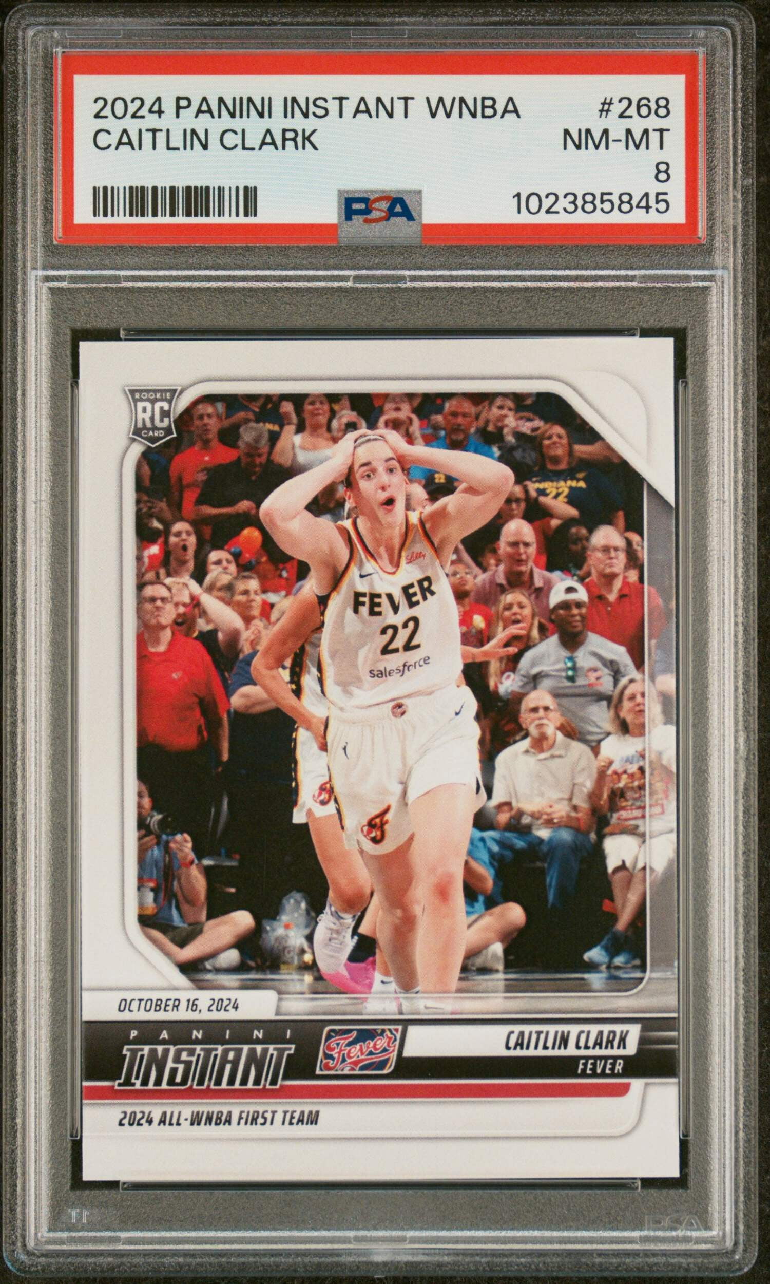 Graded 2024 Panini Instant WNBA Caitlin Clark #268 Rookie RC Basketball ...