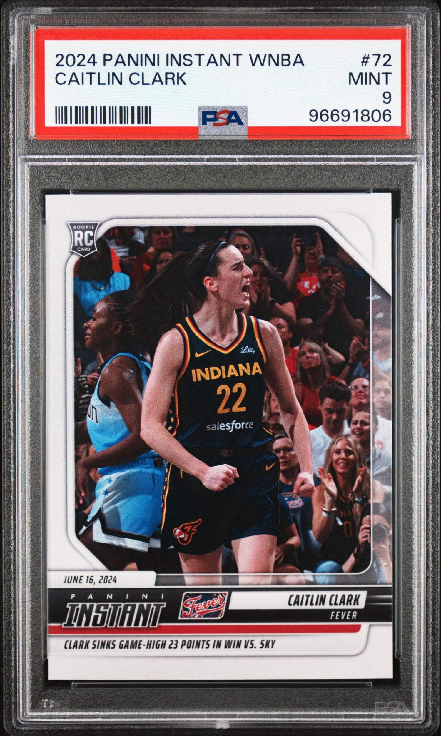 Graded 2024 Panini Instant WNBA Caitlin Clark #72 Rookie RC Basketball ...
