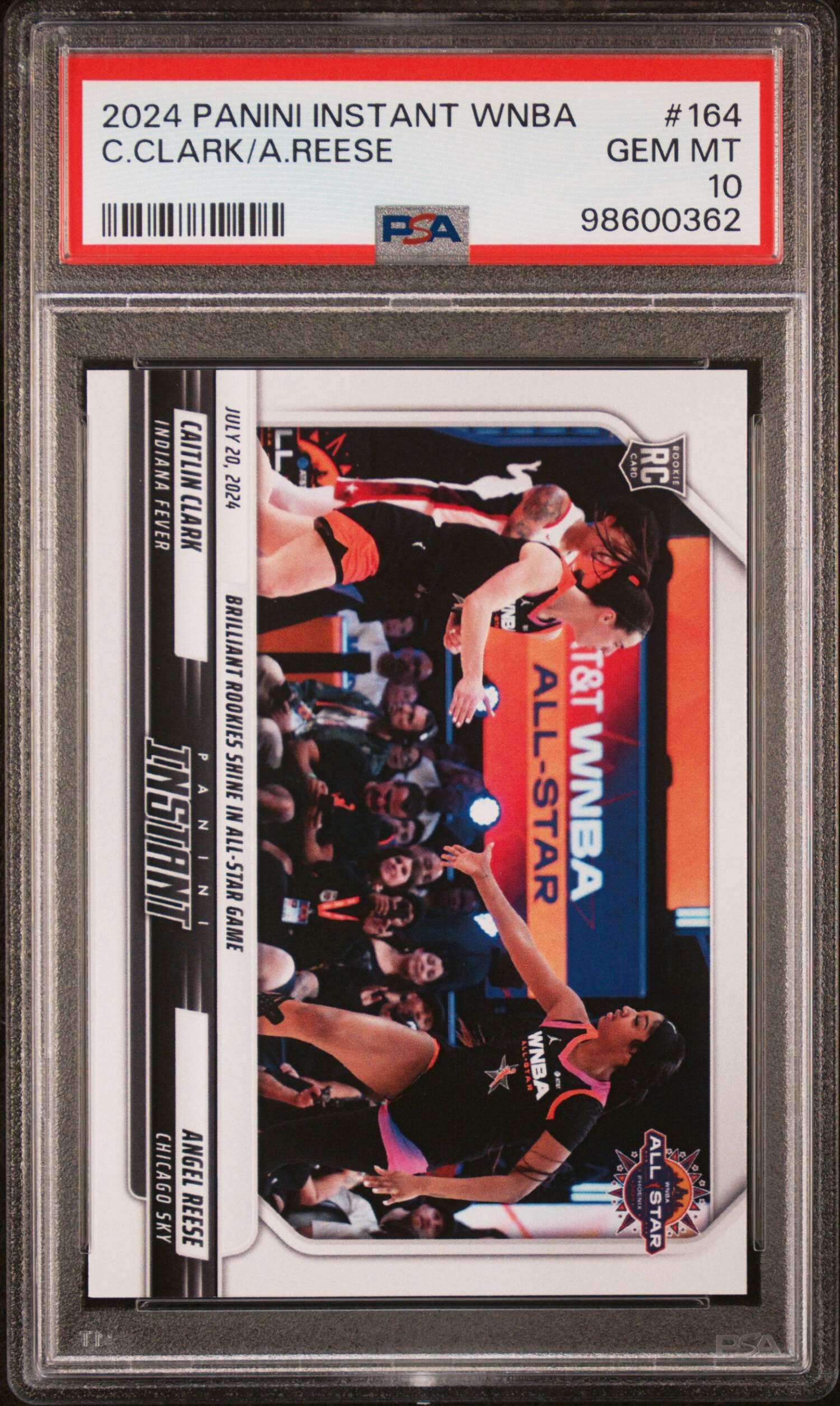 Graded 2024 Panini Instant WNBA Caitlin Clark/Angel Reese #164 All Star ...