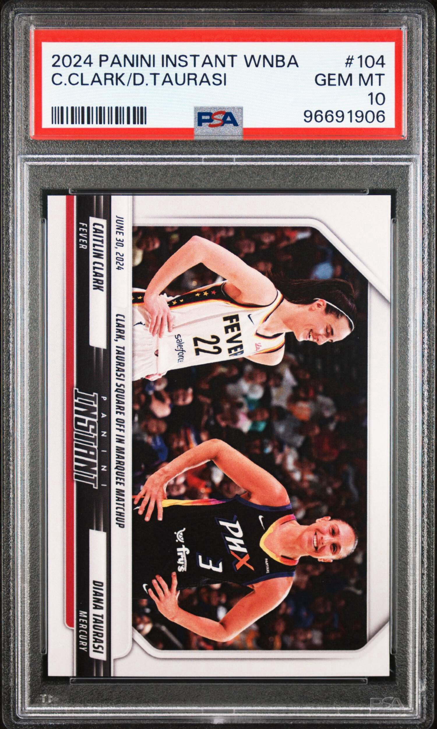 Graded 2024 Panini Instant WNBA Caitlin Clark/Diana Taurasi #104 ...