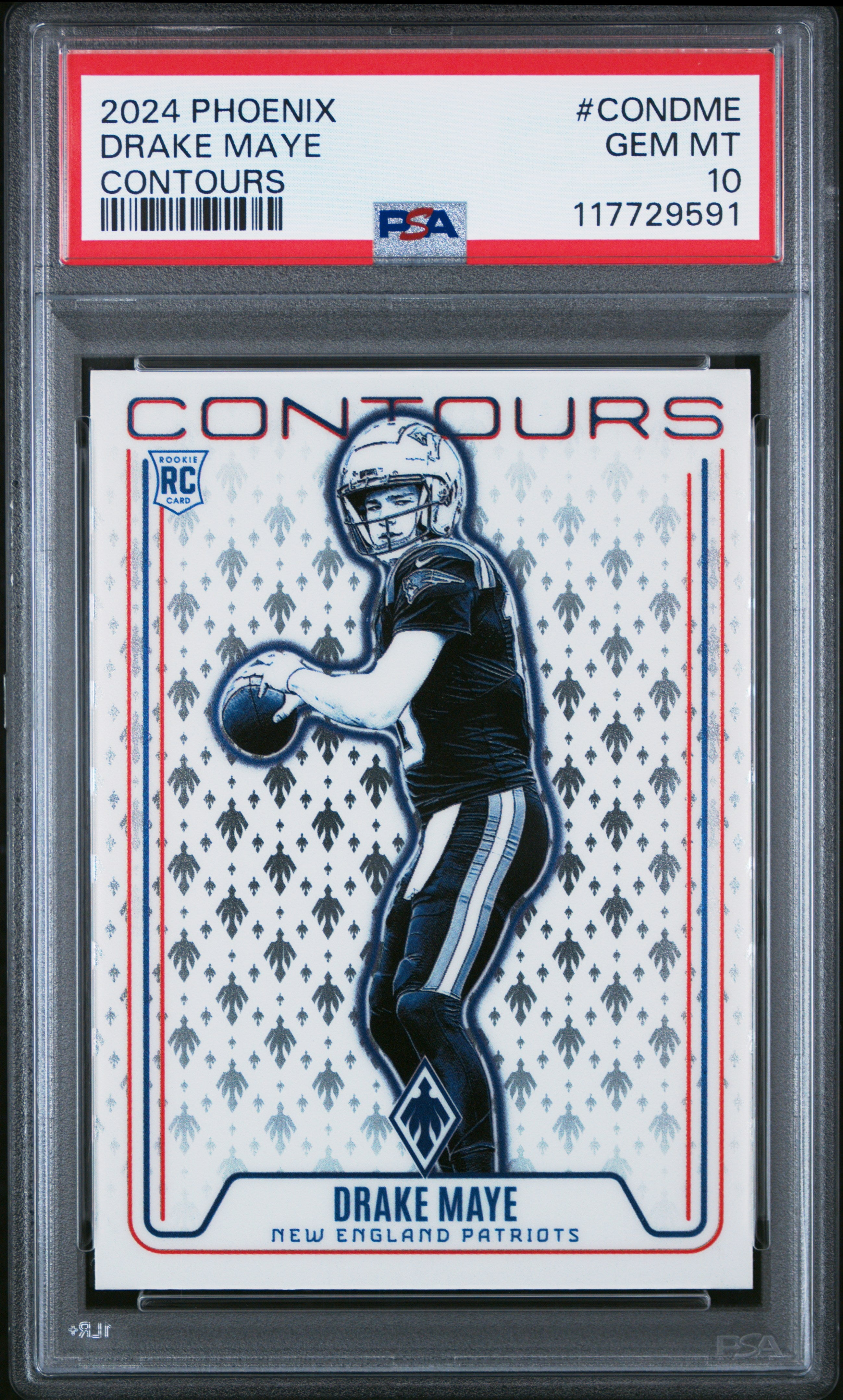 Graded 2024 Panini Phoenix Drake Maye #CONDME Contours Rookie RC ...