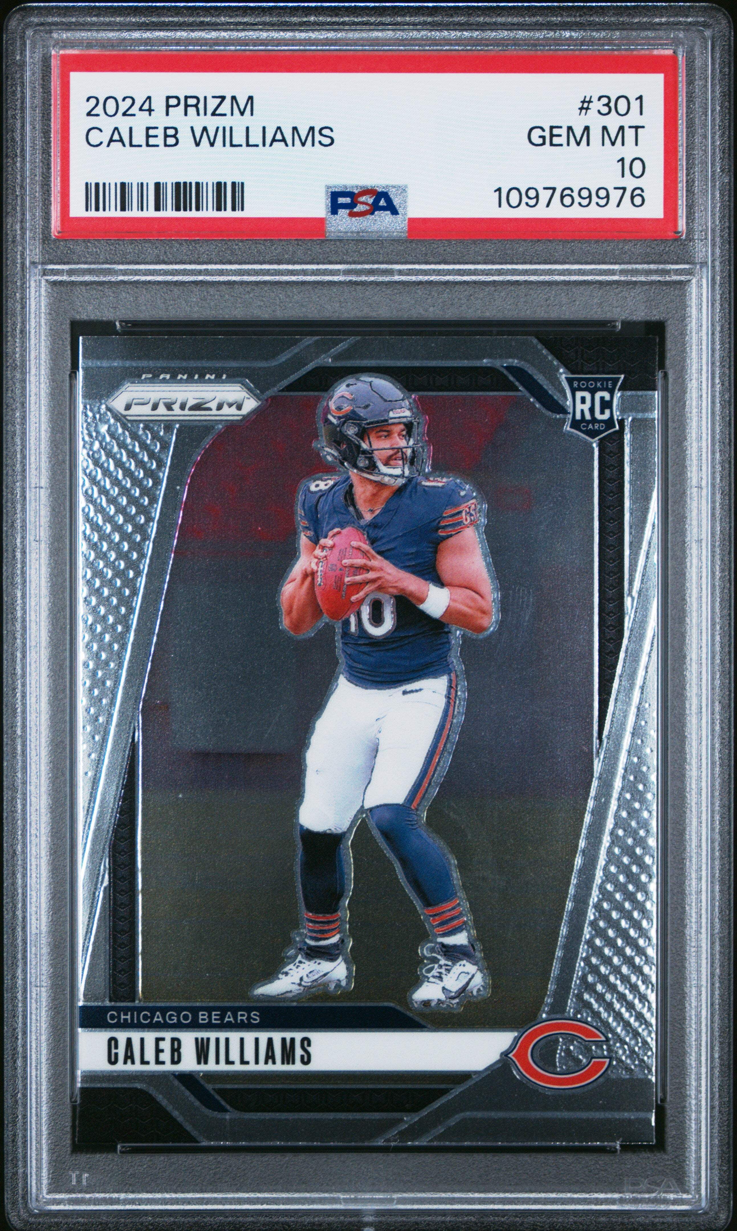 Graded 2024 Panini Prizm Caleb Williams #301 Rookie RC Football Card ...