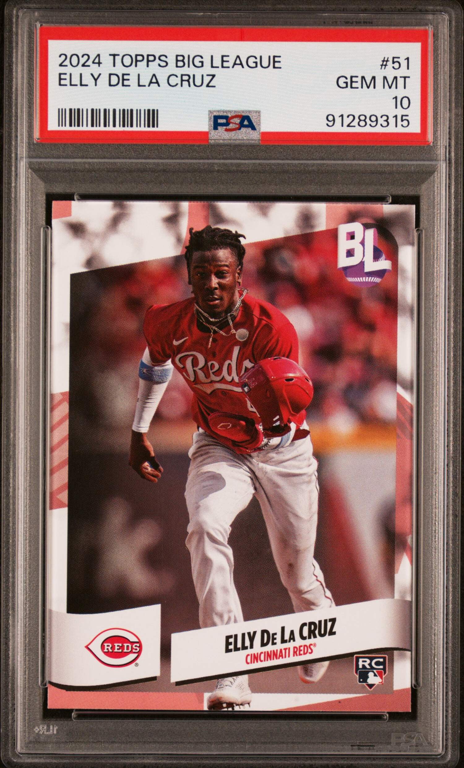 Graded 2024 Topps Big League Elly De La Cruz #51 Rookie RC Baseball ...