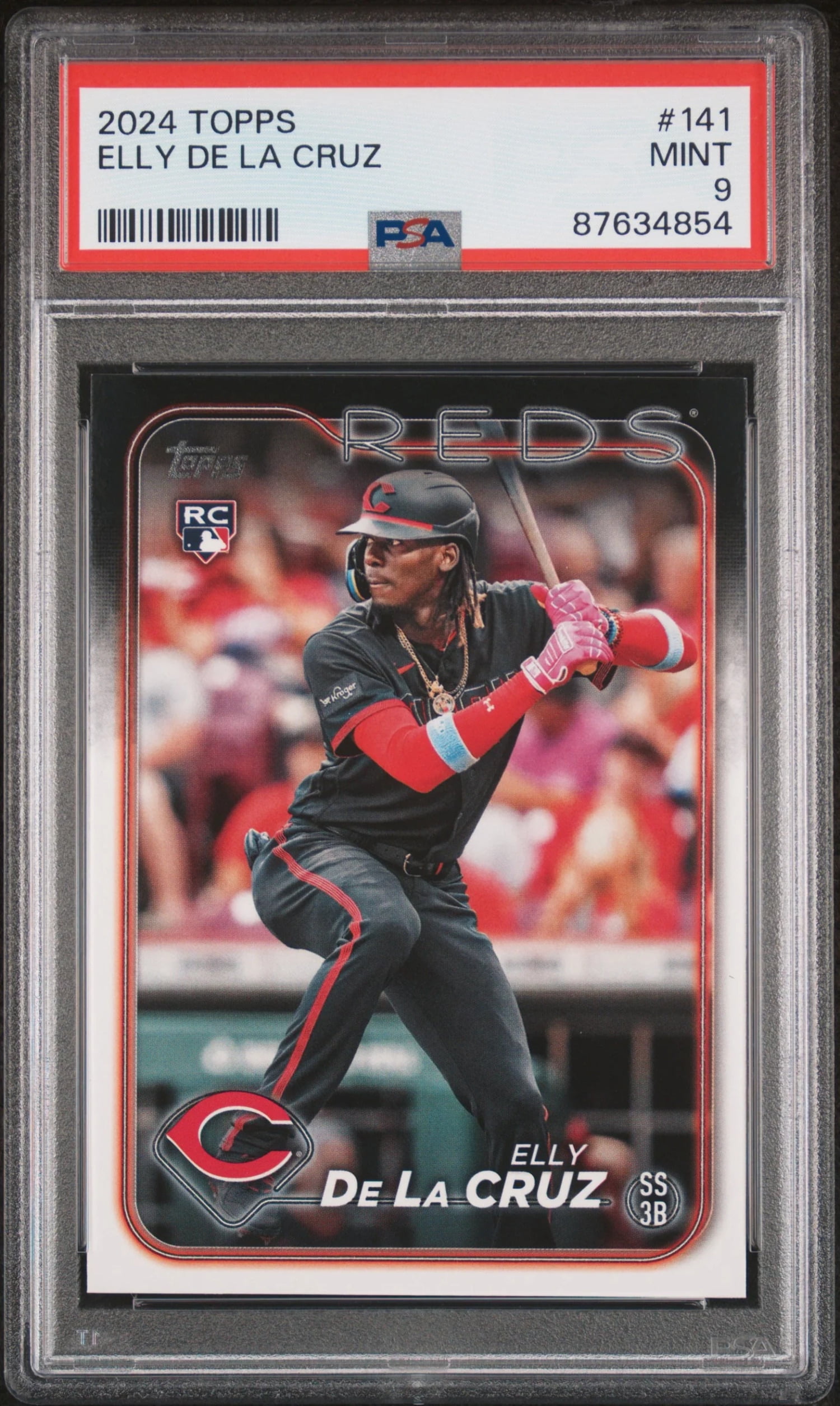 Graded 2024 Topps Elly De La Cruz #141 Rookie RC Baseball Card PSA 9 ...