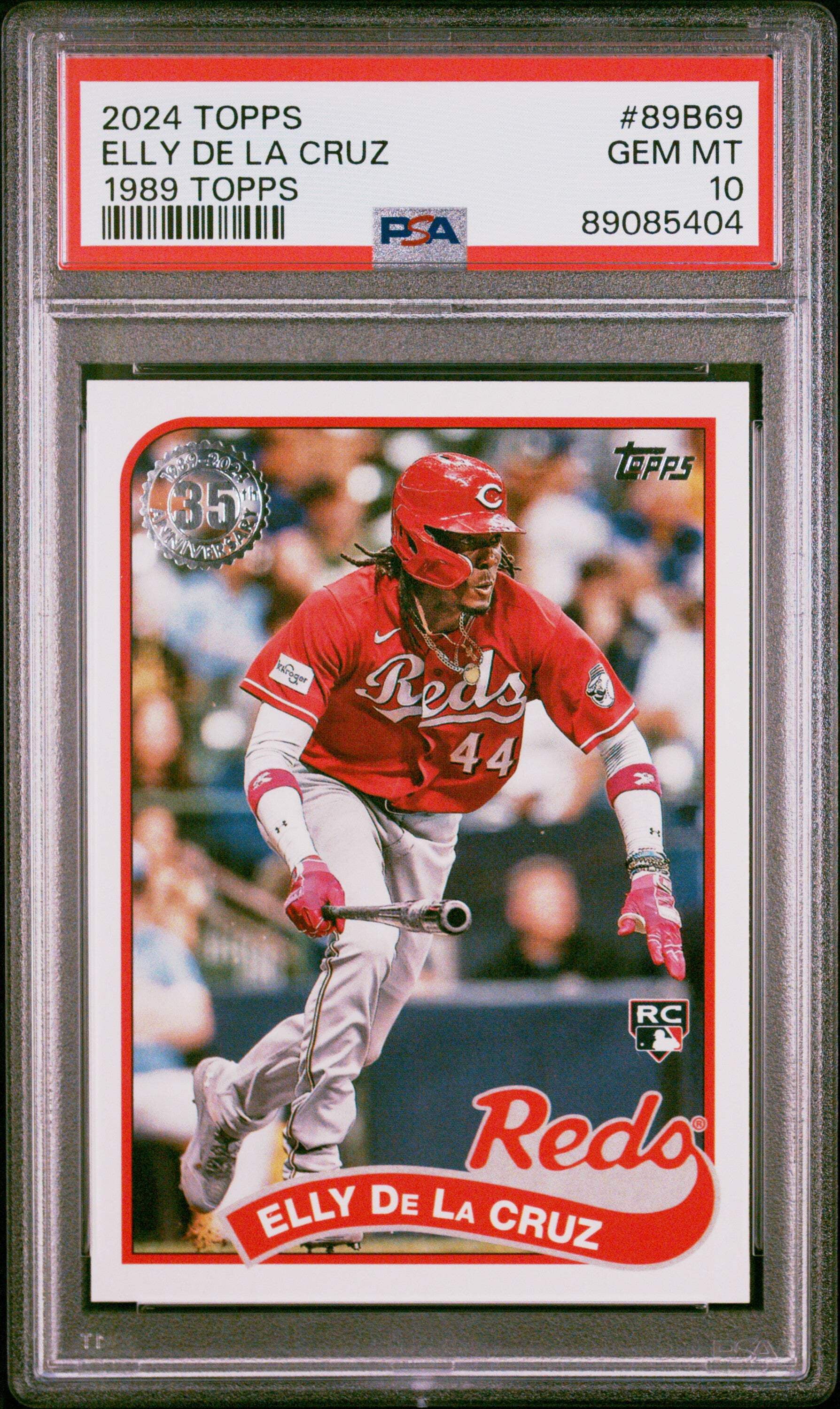 Graded 2024 Topps Elly De La Cruz #89B69 1989 Topps Rookie RC Baseball ...