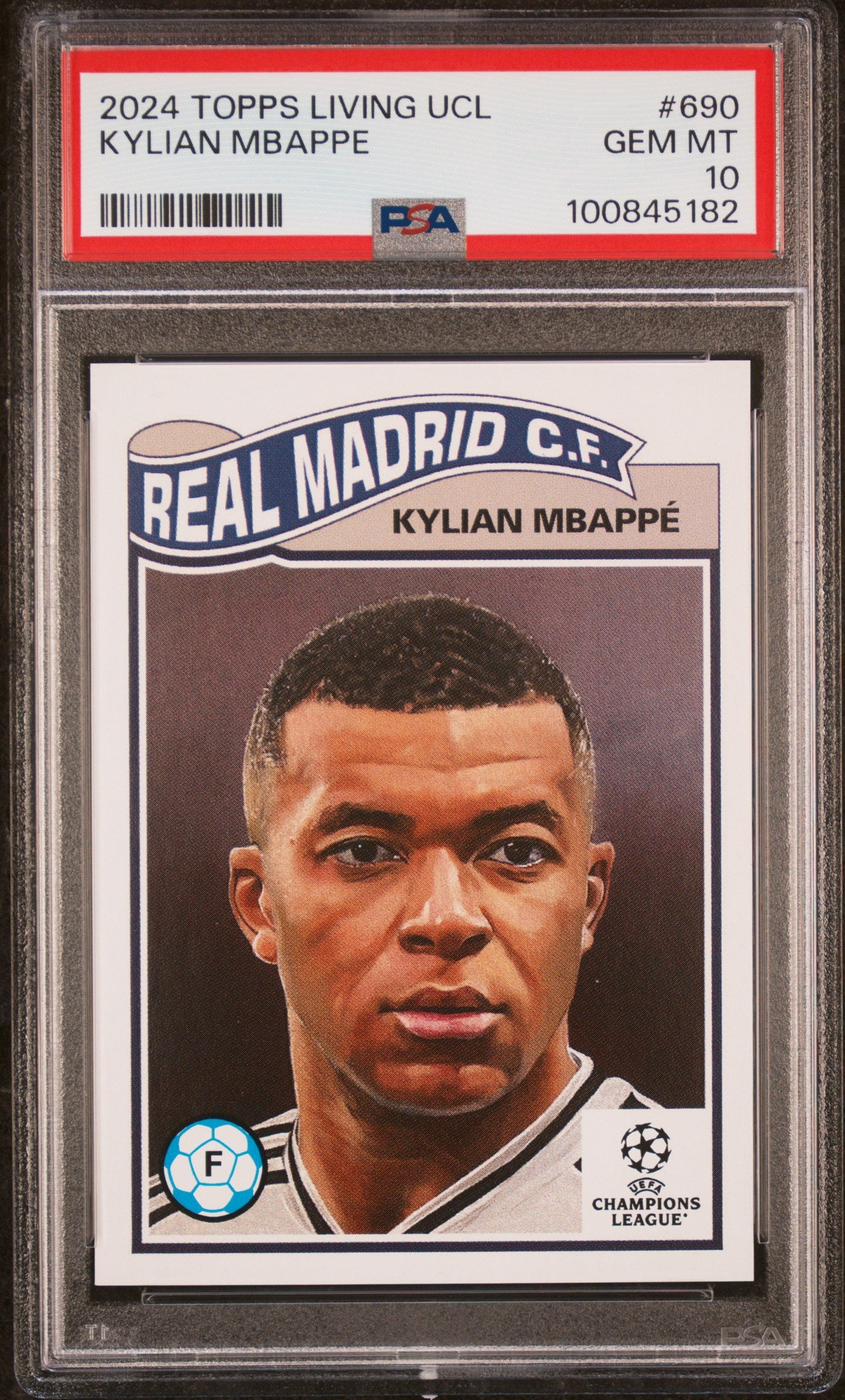Graded 2024 Topps Living UCL Kylian Mbappe #690 Soccer Card PSA 10 Gem ...