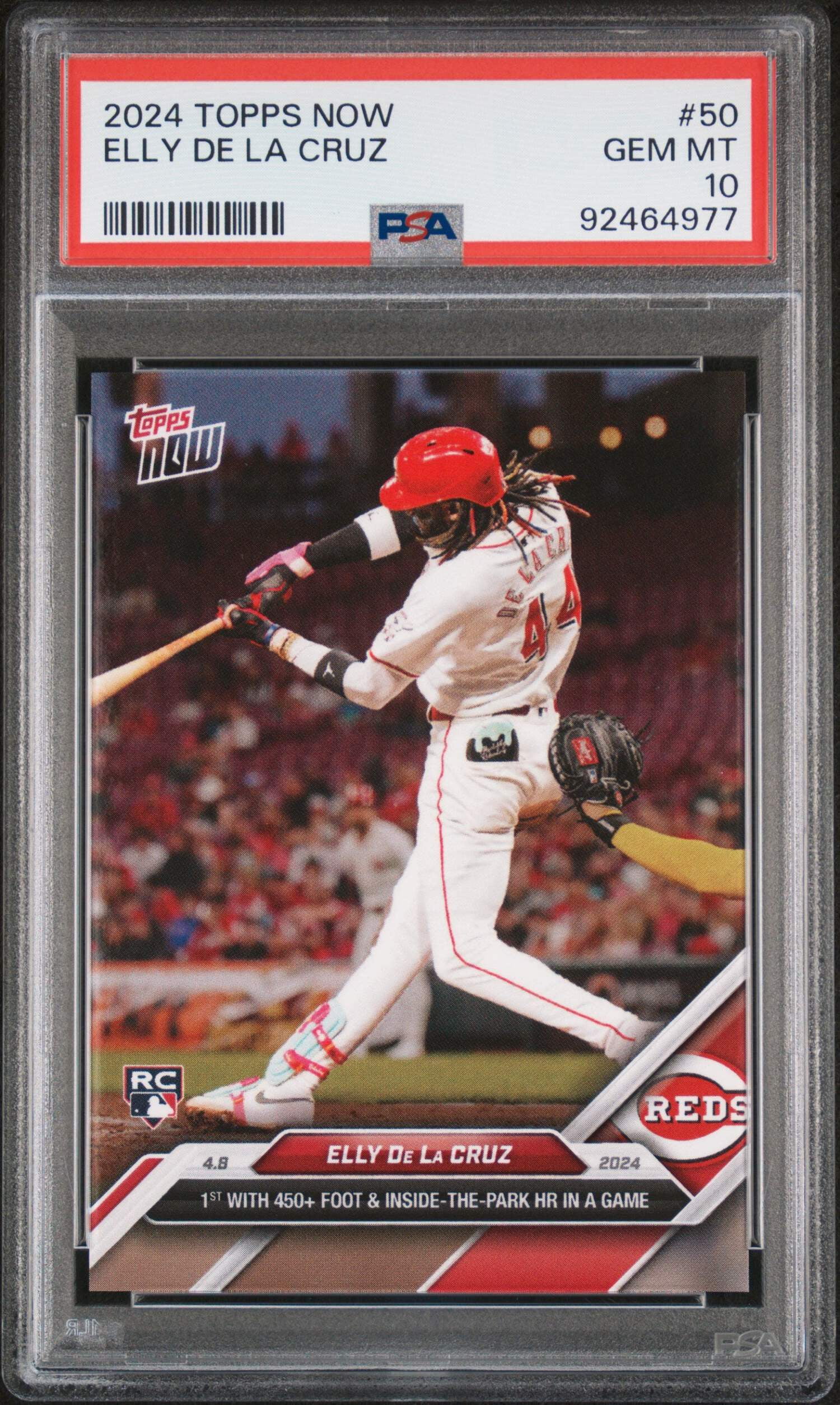 Graded 2024 Topps Now Elly De La Cruz #50 Rookie RC Baseball Card PSA ...