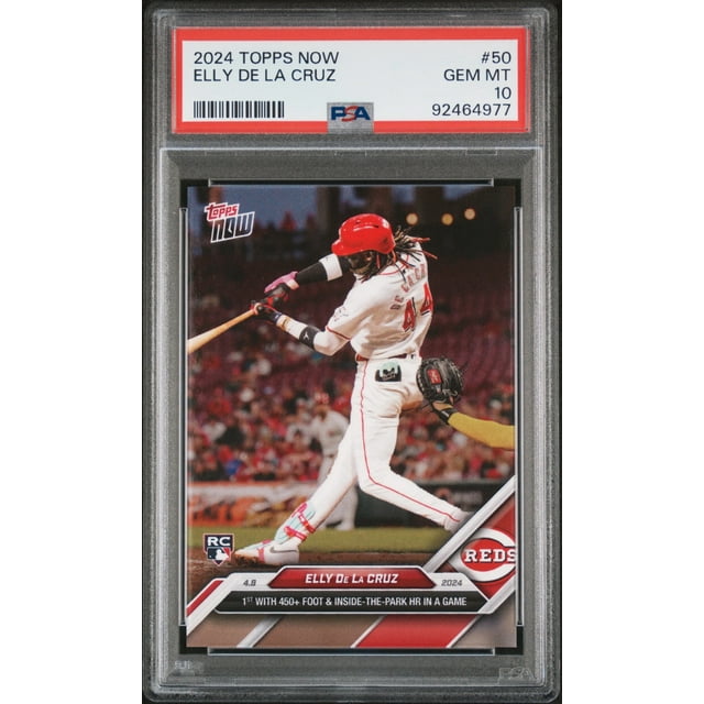 Graded 2024 Topps Now Elly De La Cruz #50 Rookie RC Baseball Card PSA ...