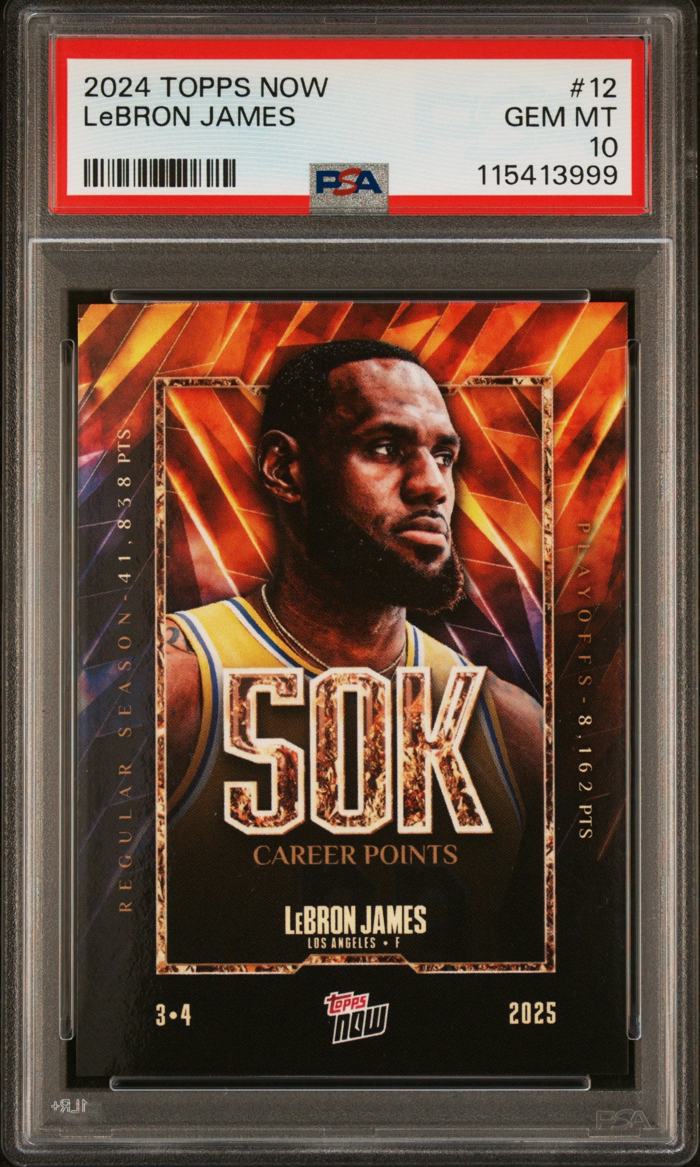 Graded 2024 Topps Now LeBron James #12 Basketball Card PSA 10 Gem Mint ...