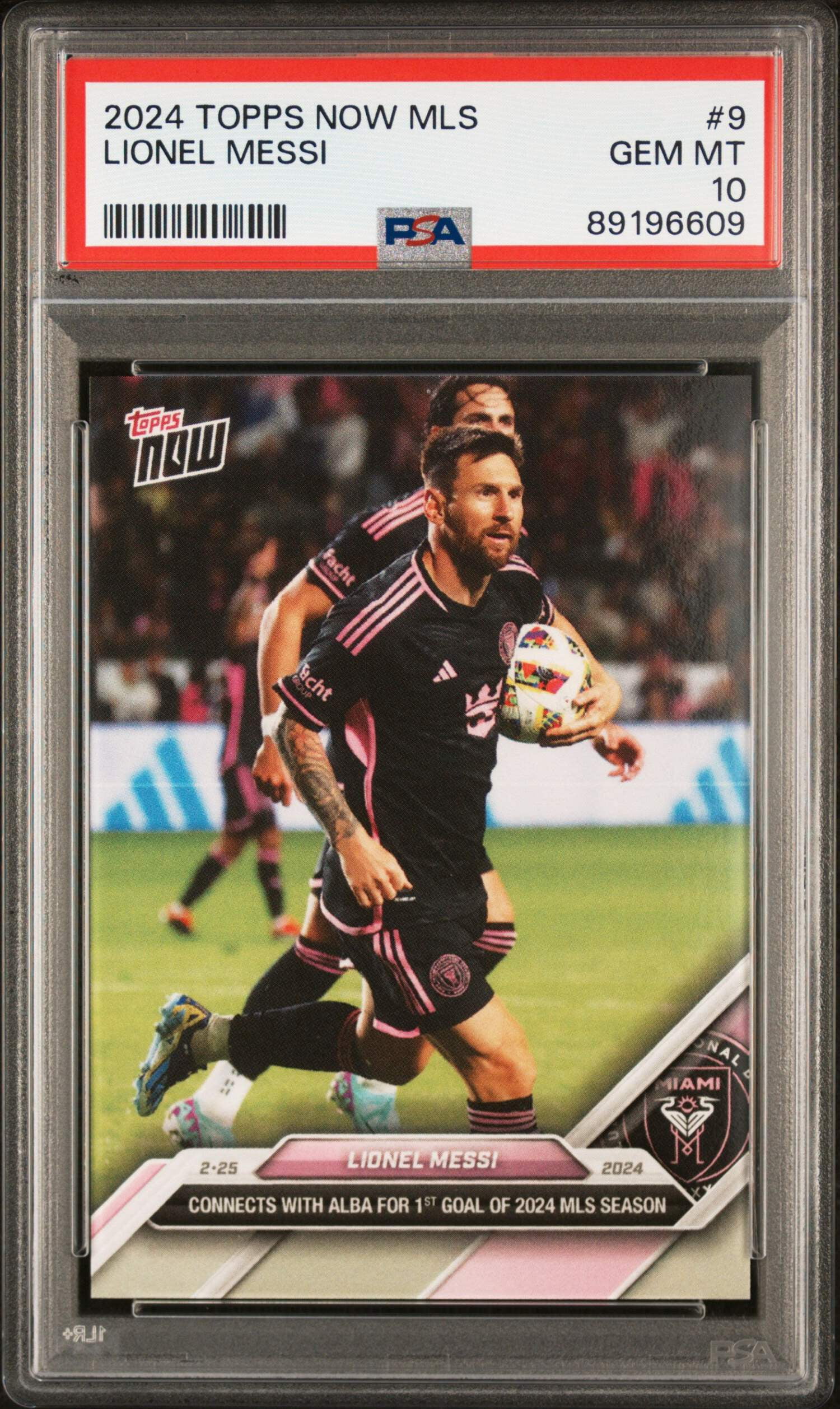 Graded 2024 Topps Now MLS Lionel Messi #9 Soccer Card PSA 10 Gem Mint ...