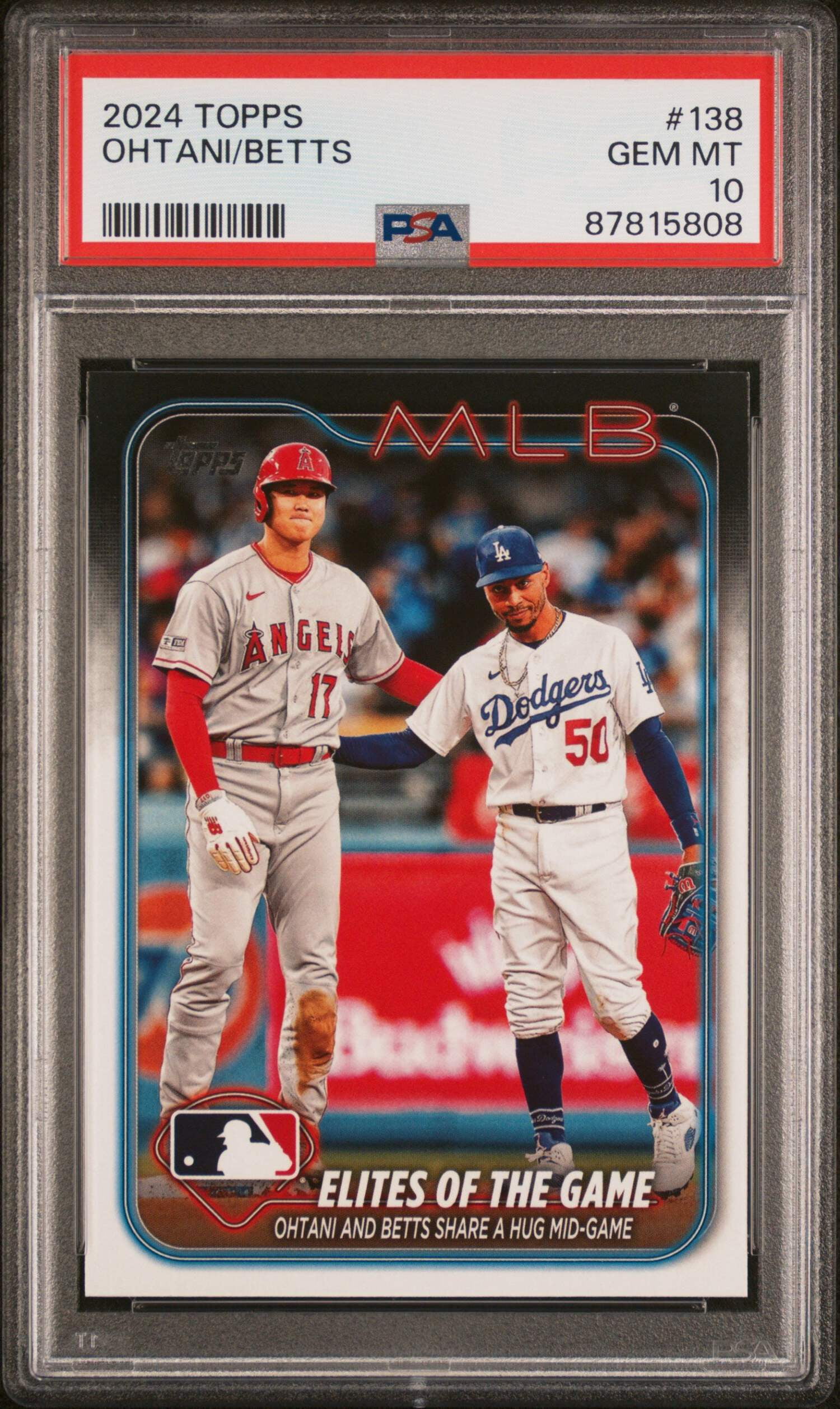 Graded 2024 Topps Ohtani/Betts Shohei Ohtani Mookie Betts #138 Baseball ...