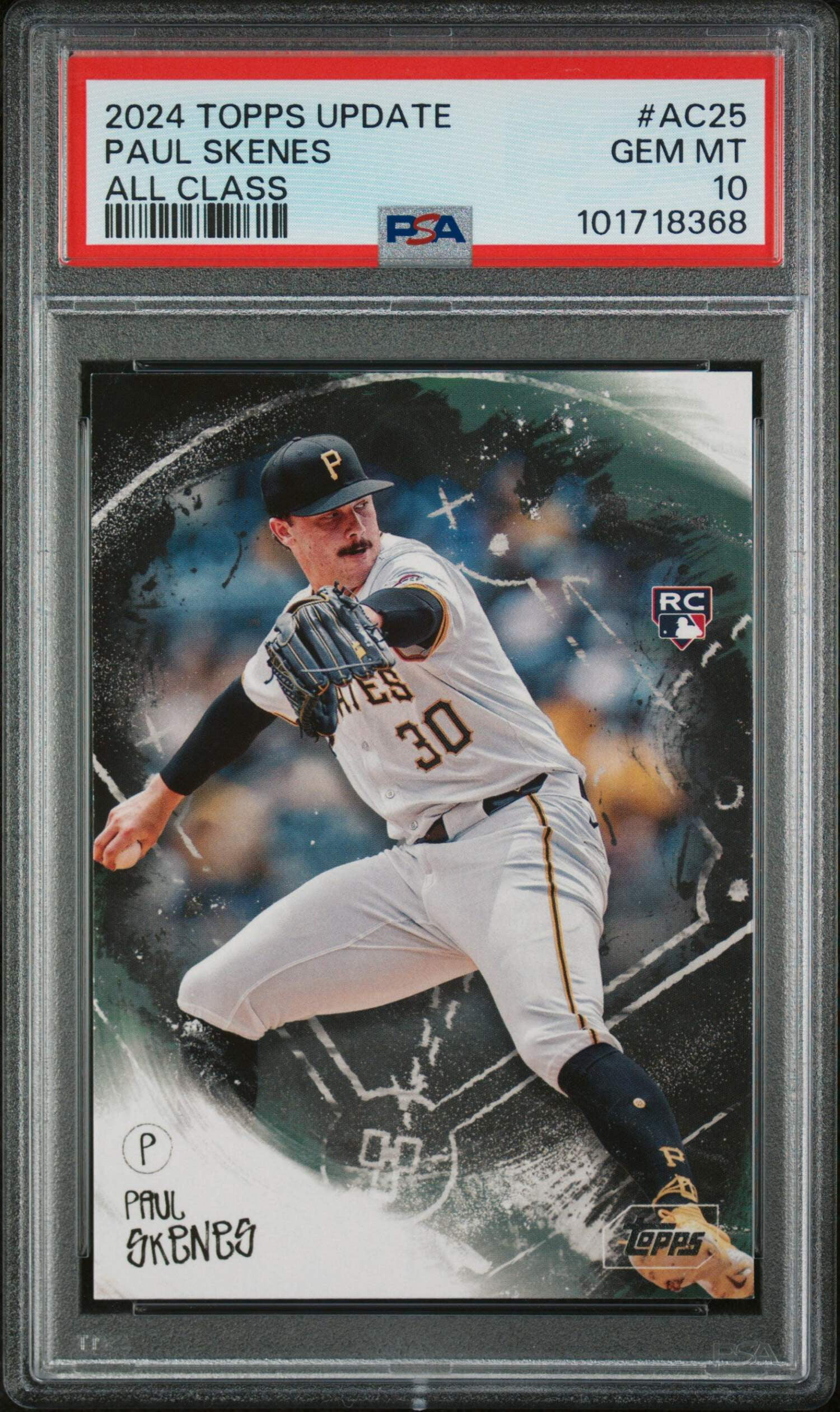 Graded 2024 Topps Update Paul Skenes #AC25 All Class Rookie RC Baseball ...
