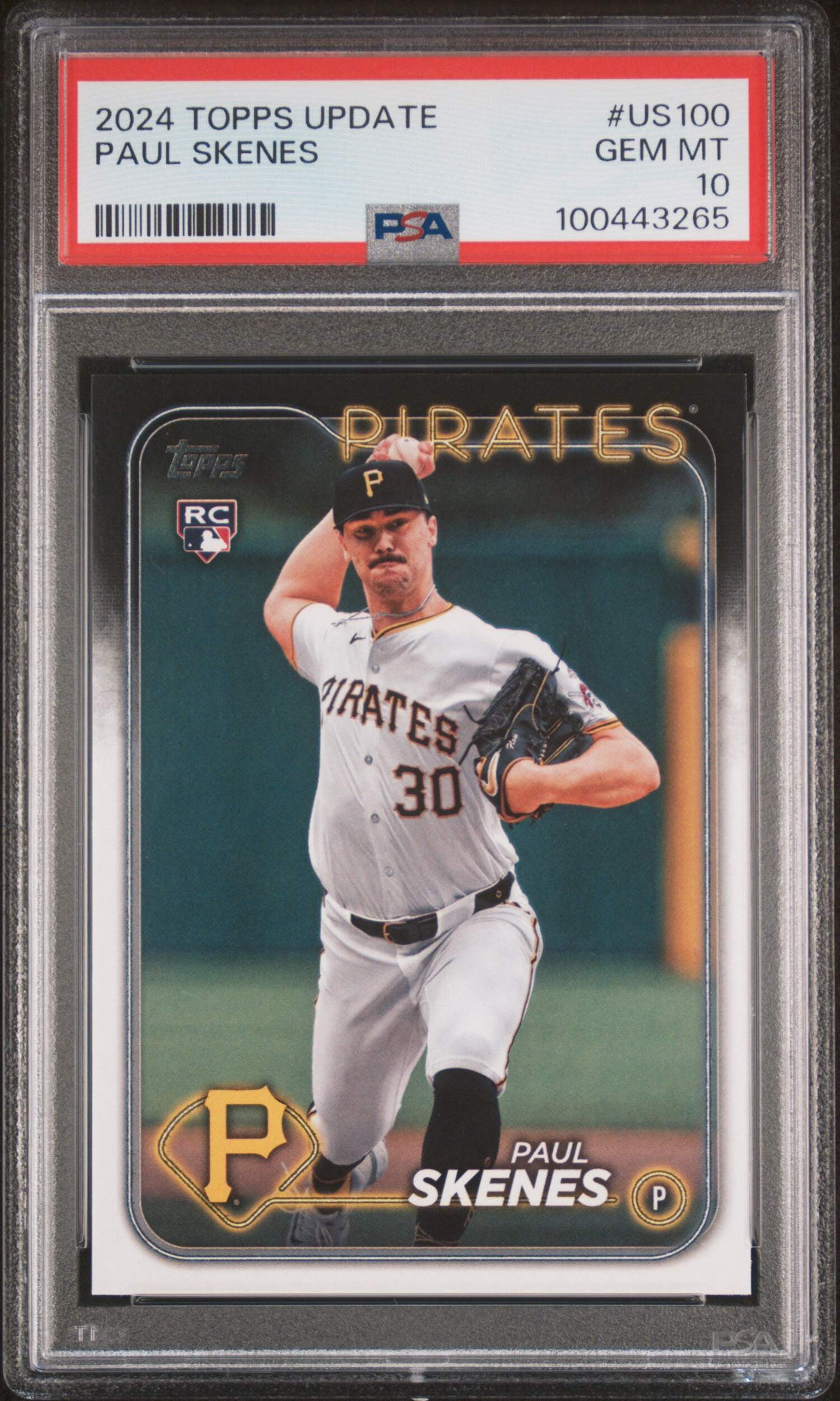 Graded 2024 Topps Update Paul Skenes #US100 Rookie RC Baseball Card PSA 10 Gem Mint - Walmart.com