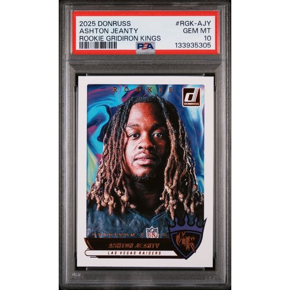 Graded 2025 Donruss Rookie Gridiron Kings Ashton Jeanty #RGKAJY Rookie ...
